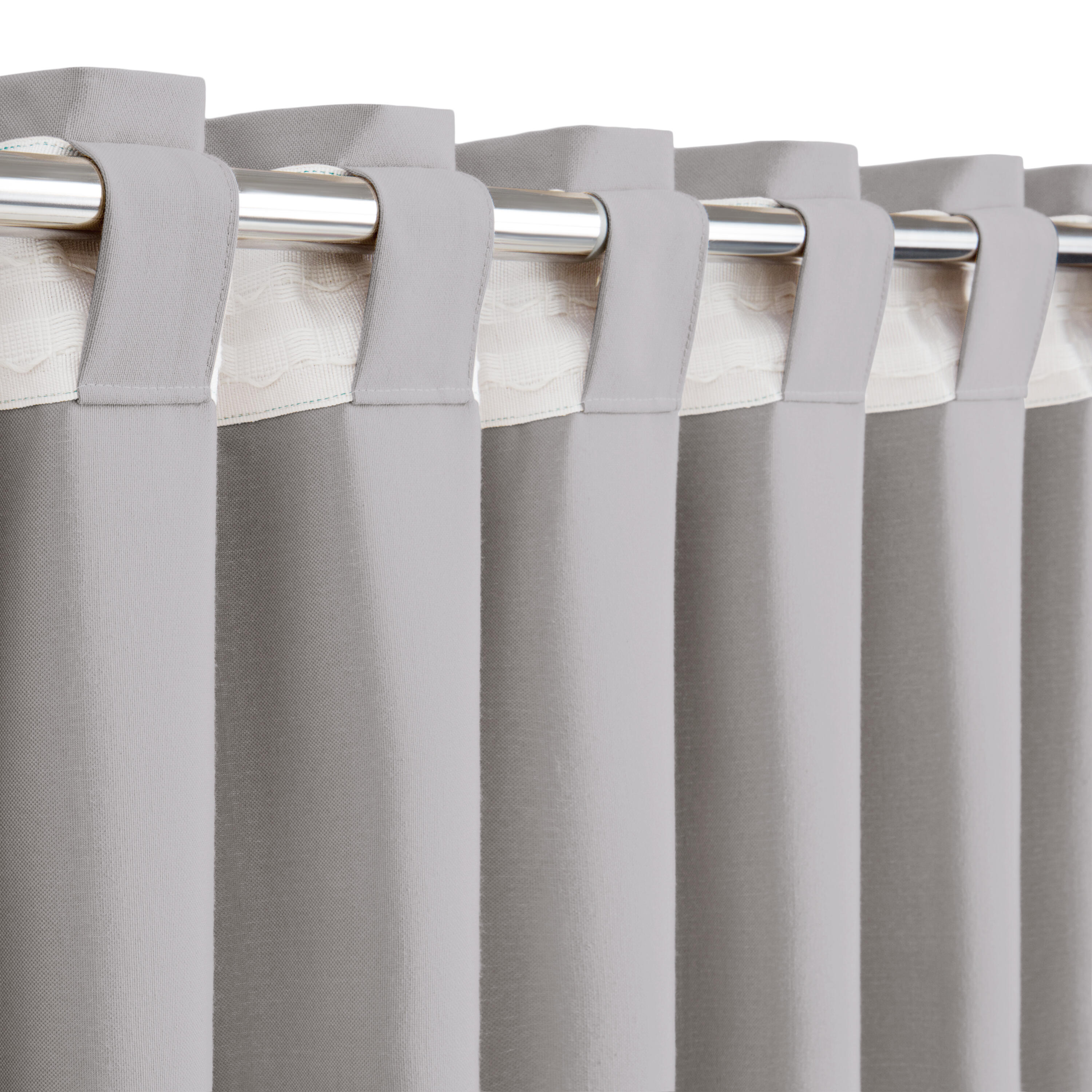 Tenda INSPIRE Pharell grigio, fettuccia e passanti nascosti 140x280 cm ...