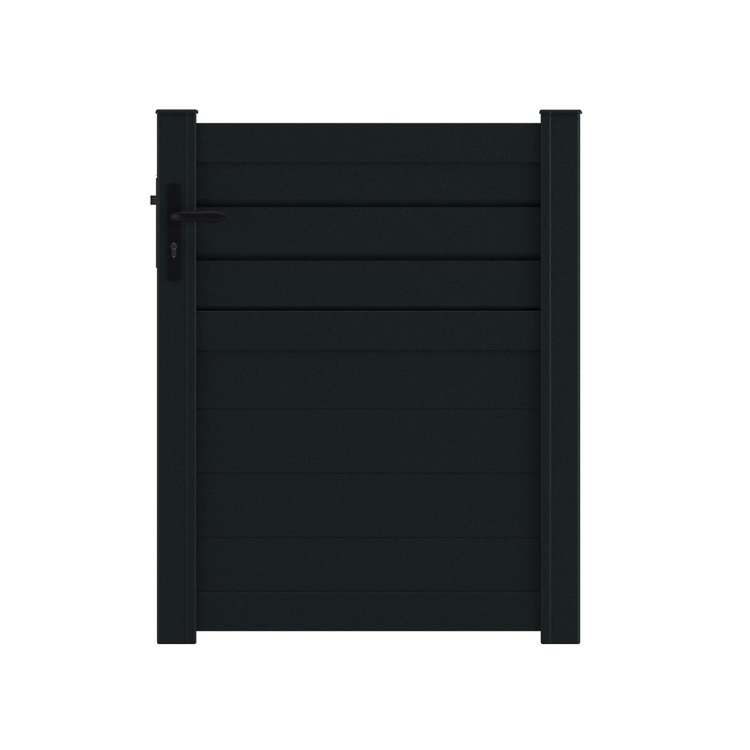 Portillon battant aluminium Caro noir sablé, Klos up!, l.99x H.124 cm ...