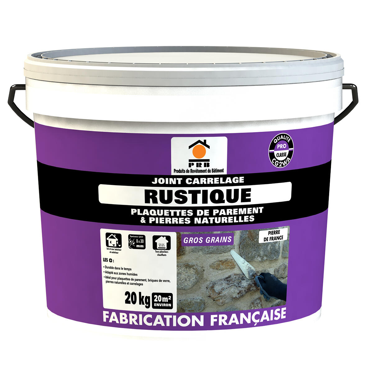Joint rustique blanc, PRB 20 kg, 20 m² Pierre de france | Leroy Merlin