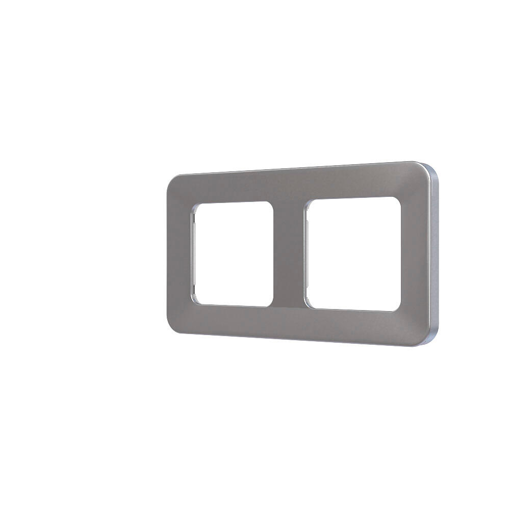 Plaque double City, LEXMAN, métal satiné | Leroy Merlin