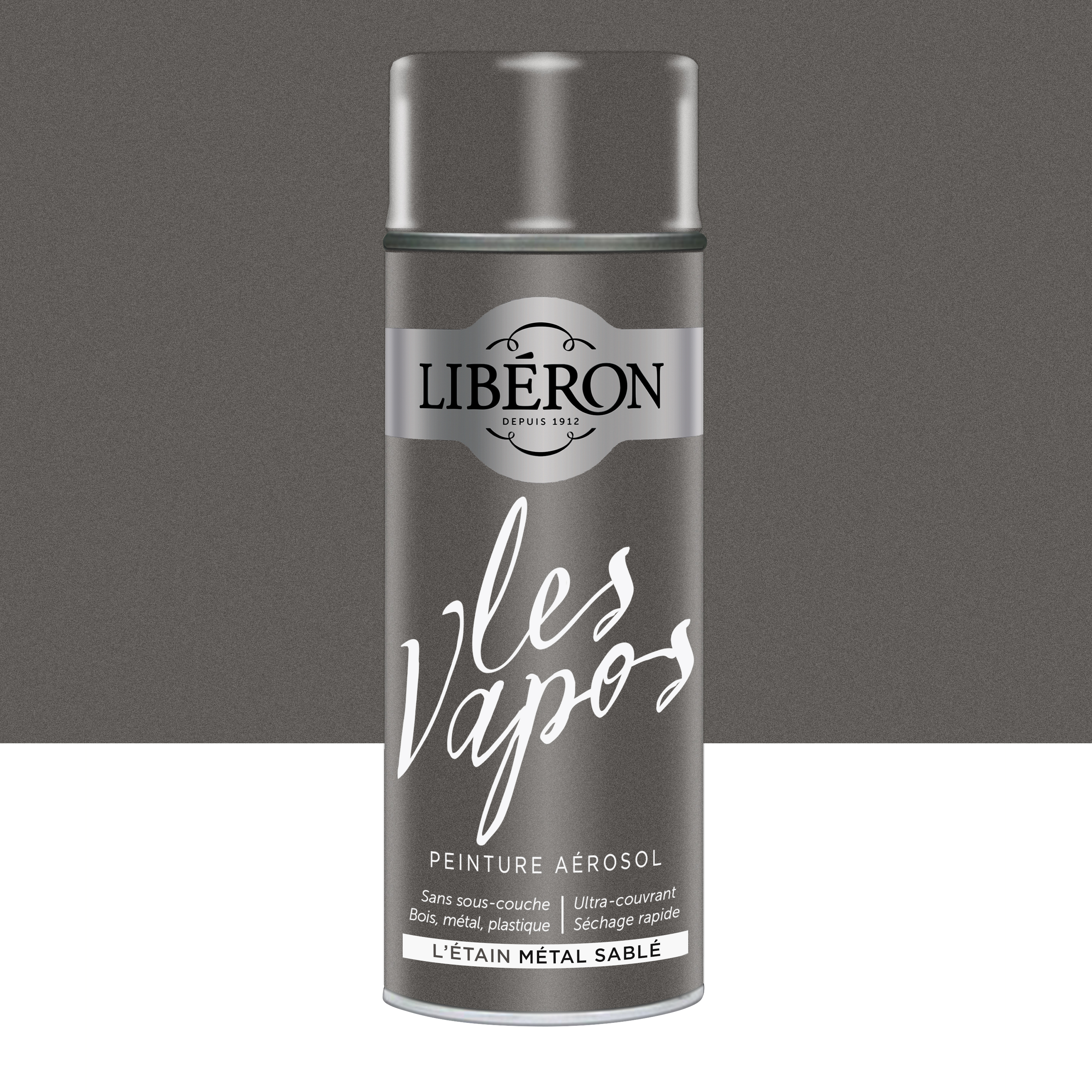 Les vapos LIBÉRON l'étain sablé métallisé mat 400 ml | Leroy Merlin