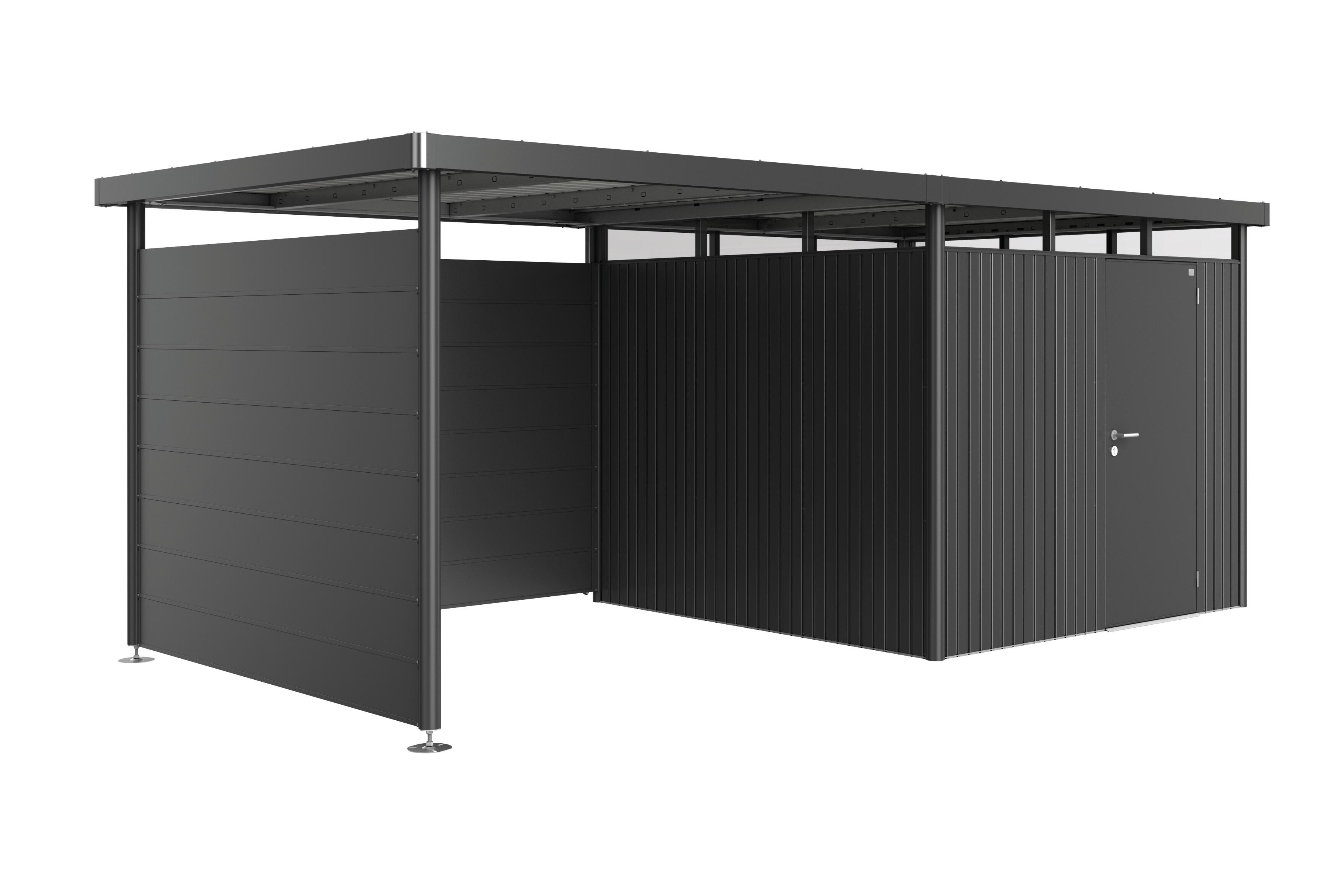 Paroi latérale d'auvent pour abri de jardin Highline 4 Anthracite ...