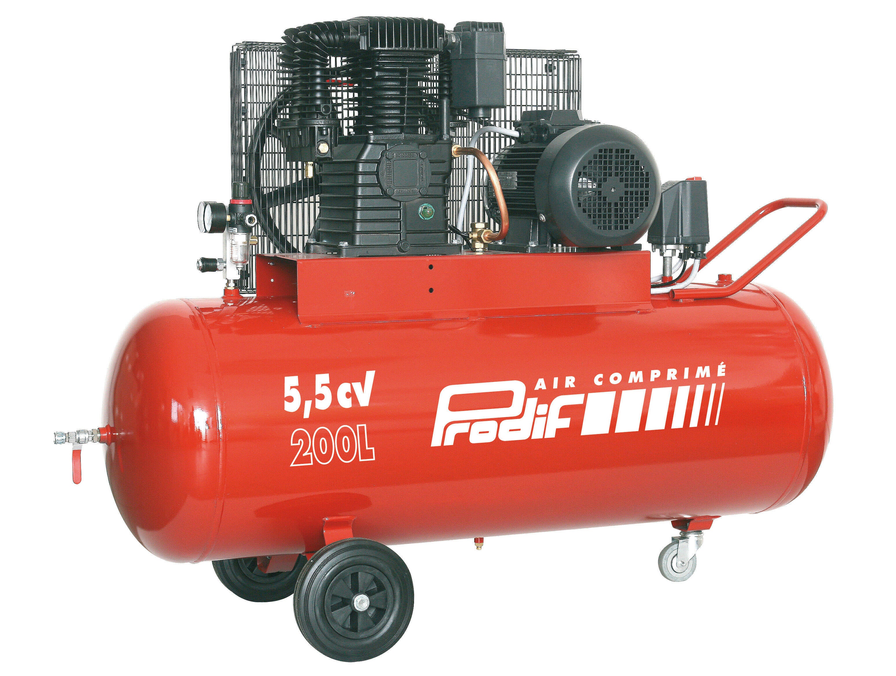 Compresseur 200L 5.5CV triphasé 400v, PRODIF | Leroy Merlin