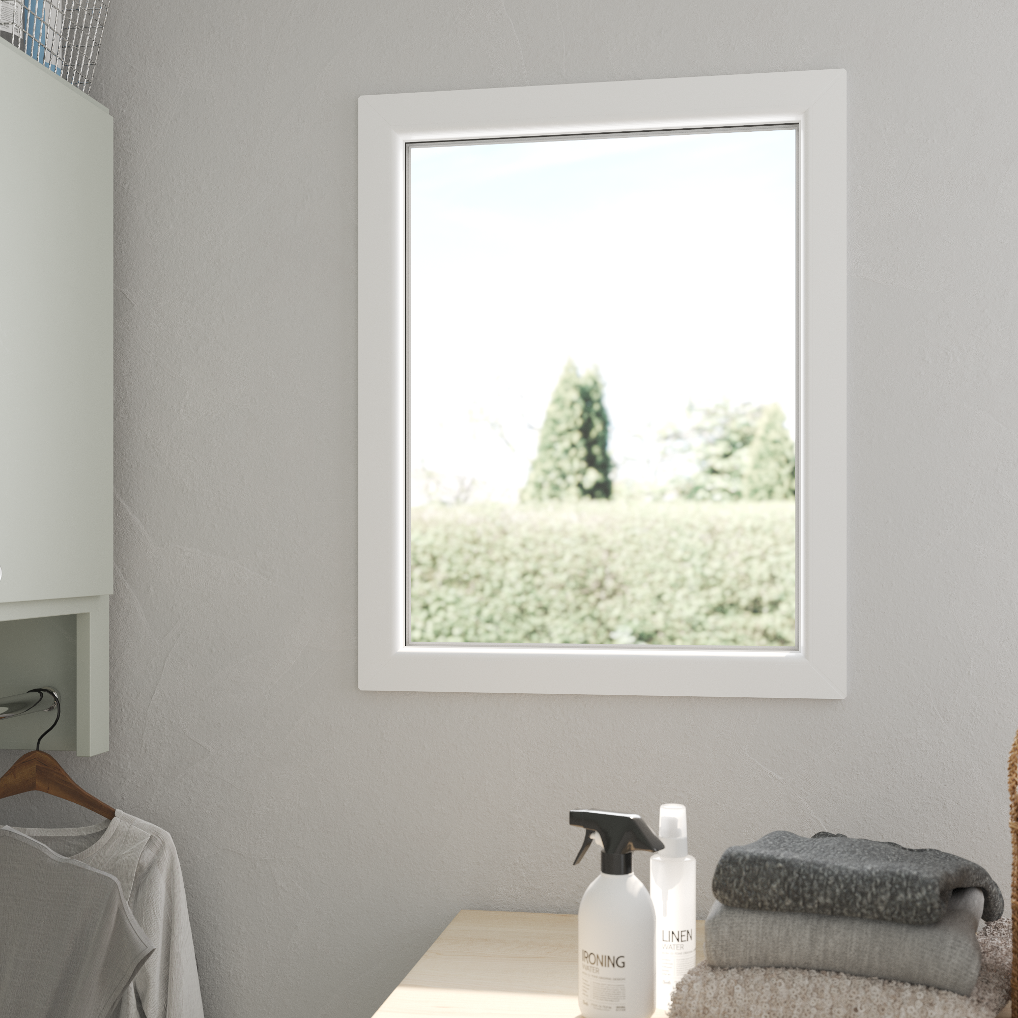 Chassis Fixe PVC Essentiel H.75xl.60cm blanc | Leroy Merlin