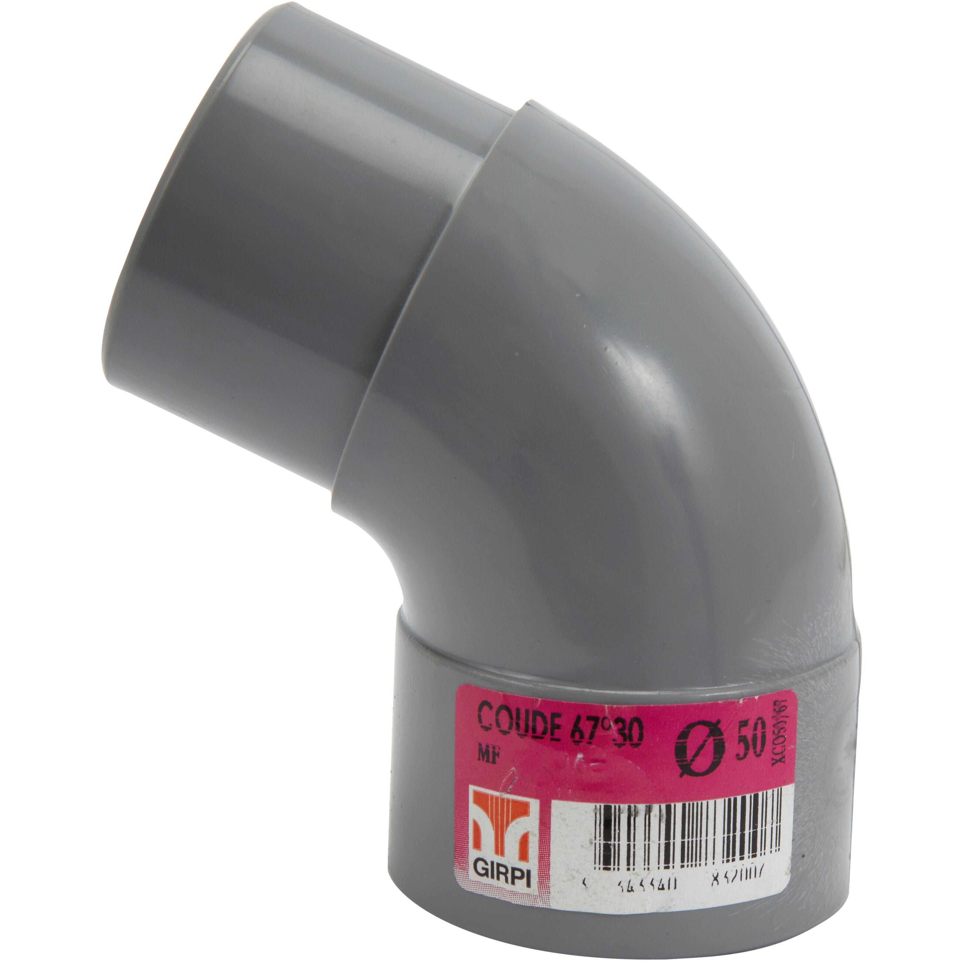 Coude 67°30 en pvc à coller, femelle / mâle, D.50 | Leroy Merlin