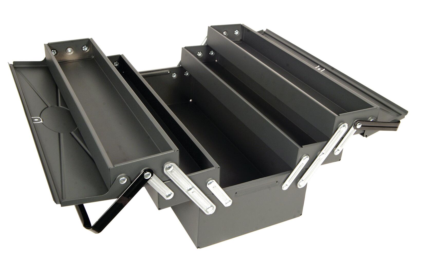 Boîte à outils 5 compartiments 47/2, L.47 cm, anthracite | Leroy Merlin