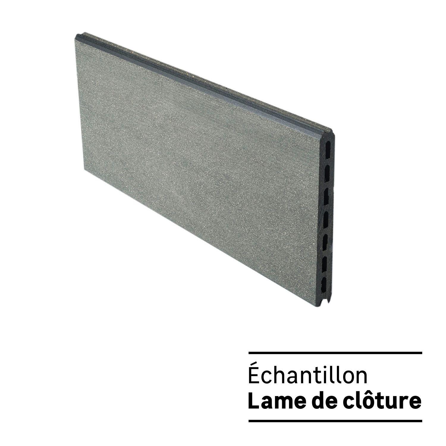 Échantillon lame composite à emboîter Premium anthracite | Leroy Merlin