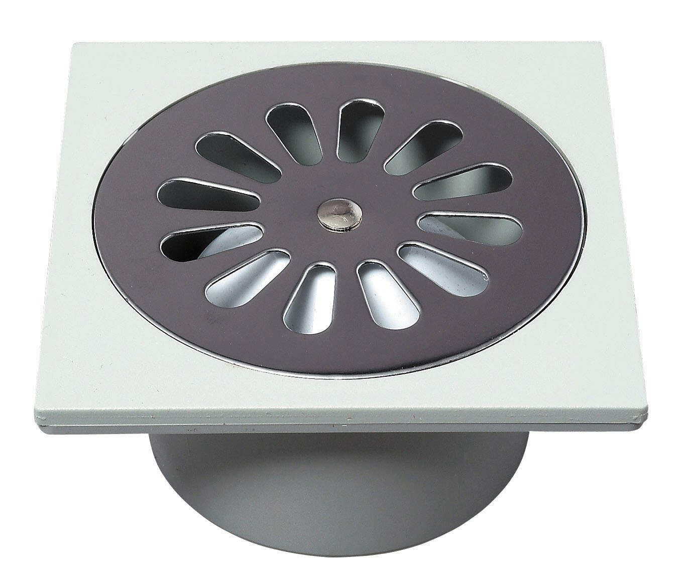 Bonde sol, Diam.40 mm, L.10 x l.10 cm, grille inox WIRQUIN | Leroy Merlin