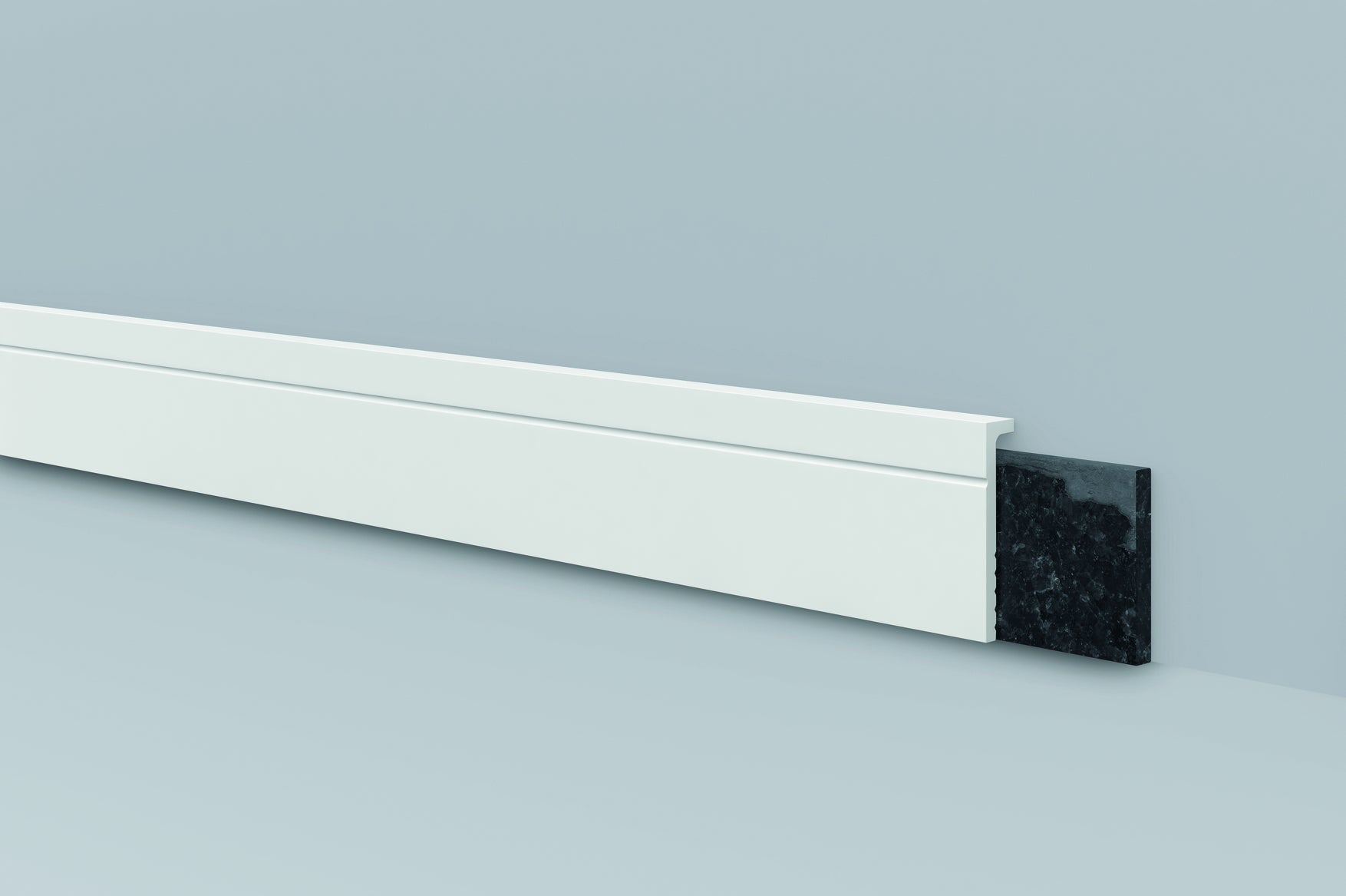 Surplinthe de rénovation polymère, blanc x L.2 m x Ep.22 mm CF2 | Leroy ...