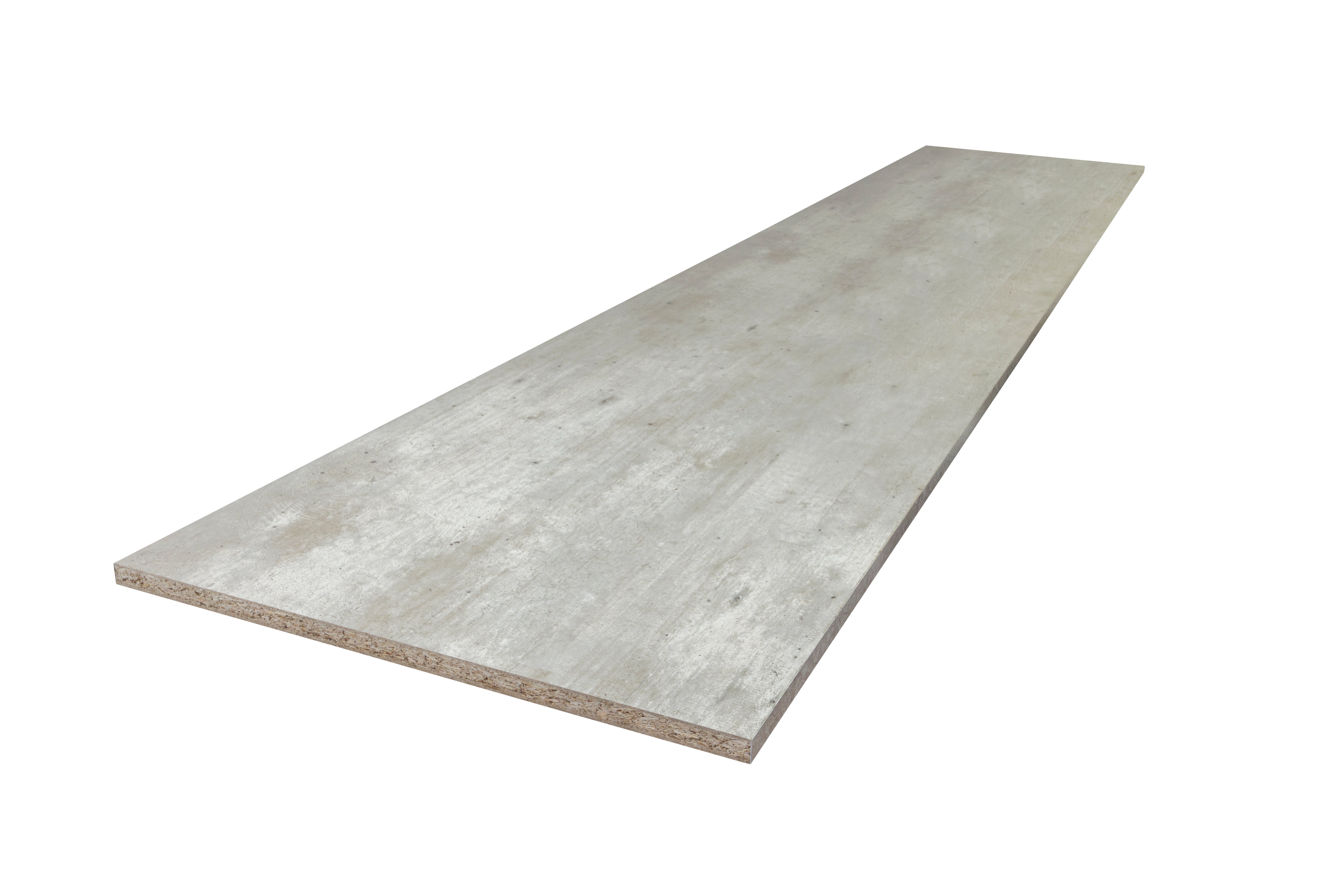 Tablette aggloméré mélaminé béton, L.250 x l.50 x 1.8 cm | Leroy Merlin