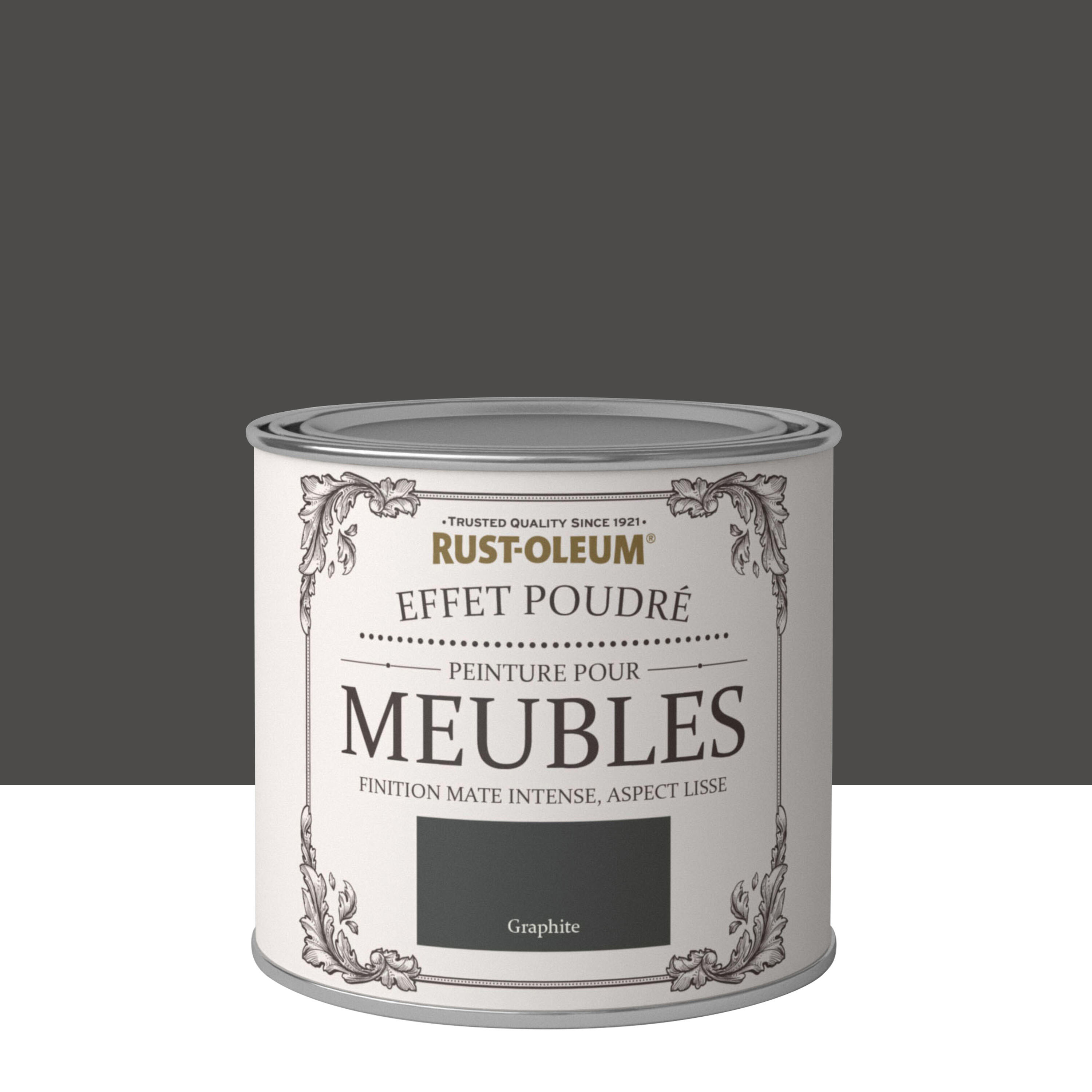 Peinture meuble et boiserie RUST-OLEUM graphite Poudré mat 0.5 l ...