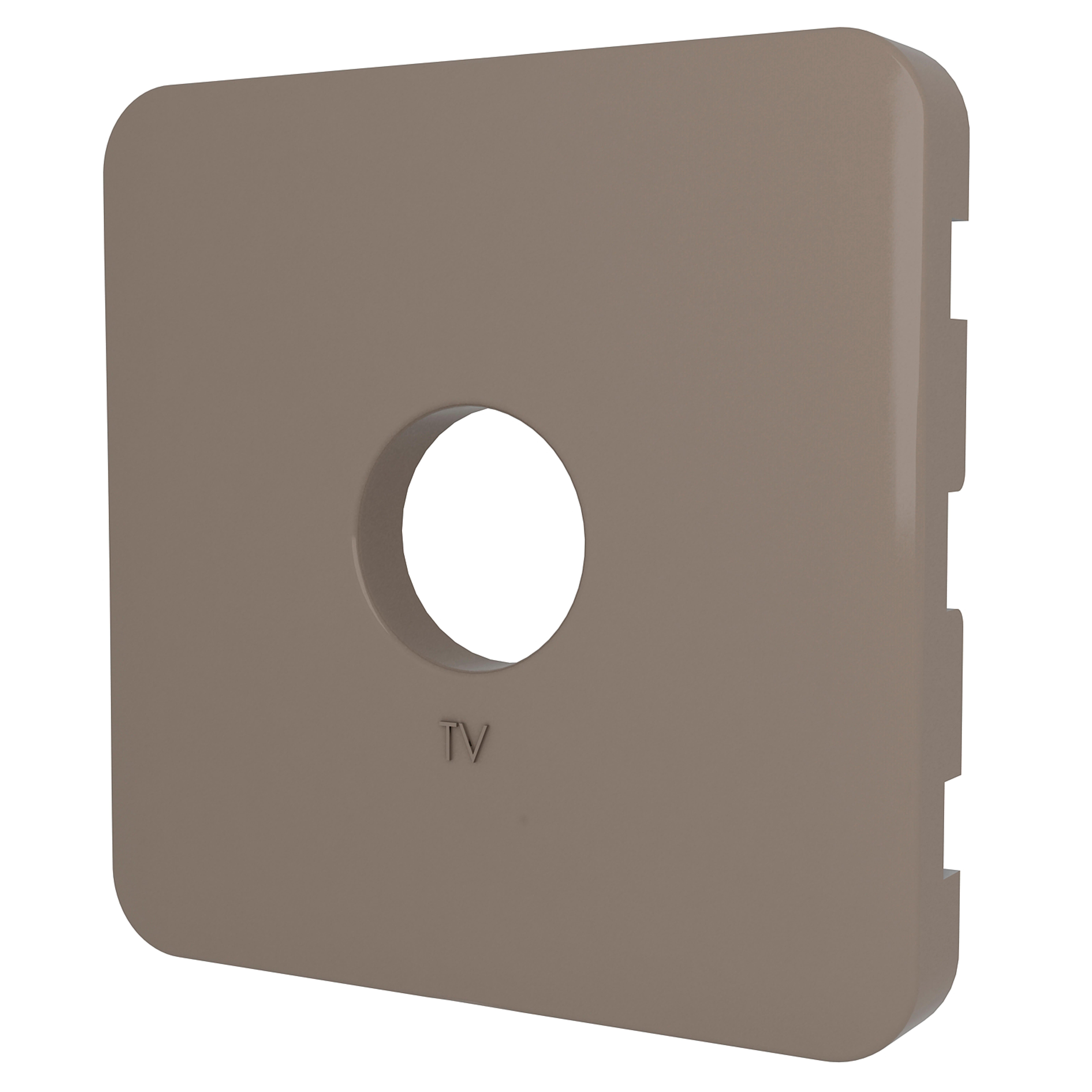 Cache prise tv, prise tv type f Cosy, LEXMAN brun taupe n°3 mat | Leroy ...
