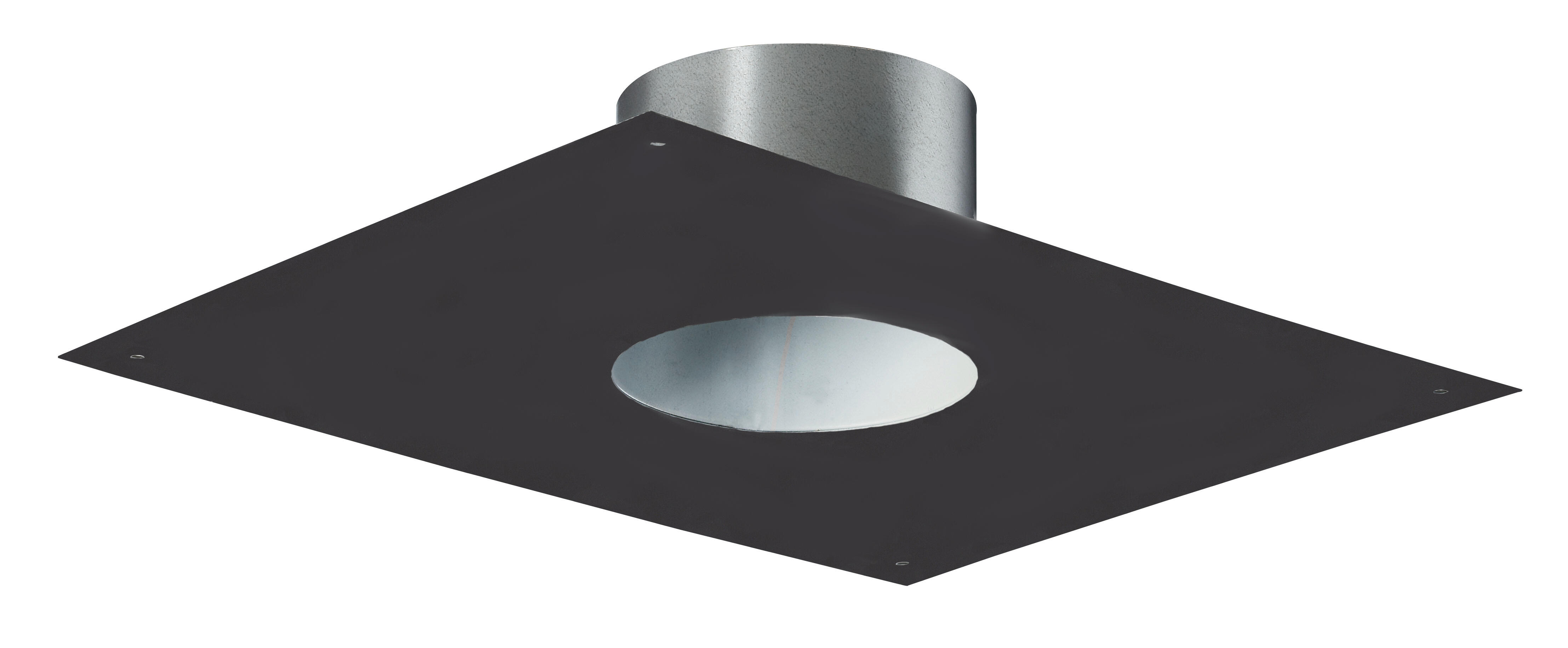 Plaque de finition 30x40 cm pour tubage POUJOULAT Diam.150 mm noir ...