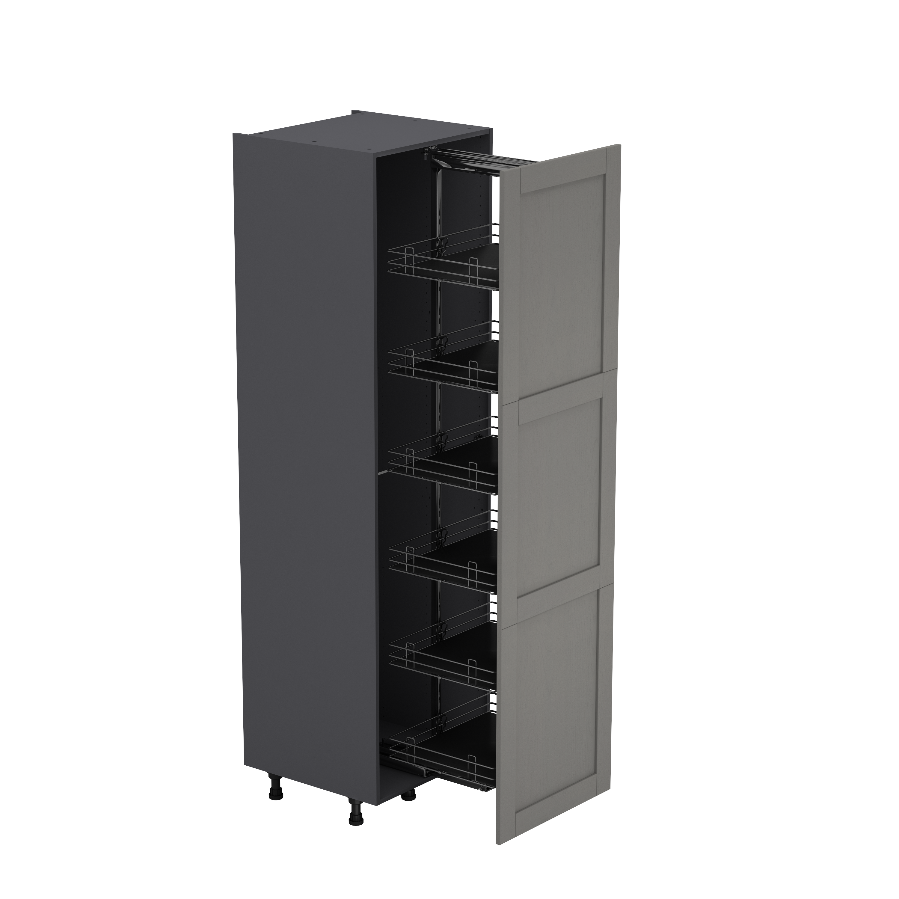 Colonne de cuisine Boston gris 1 porte H215 x l60 | Leroy Merlin