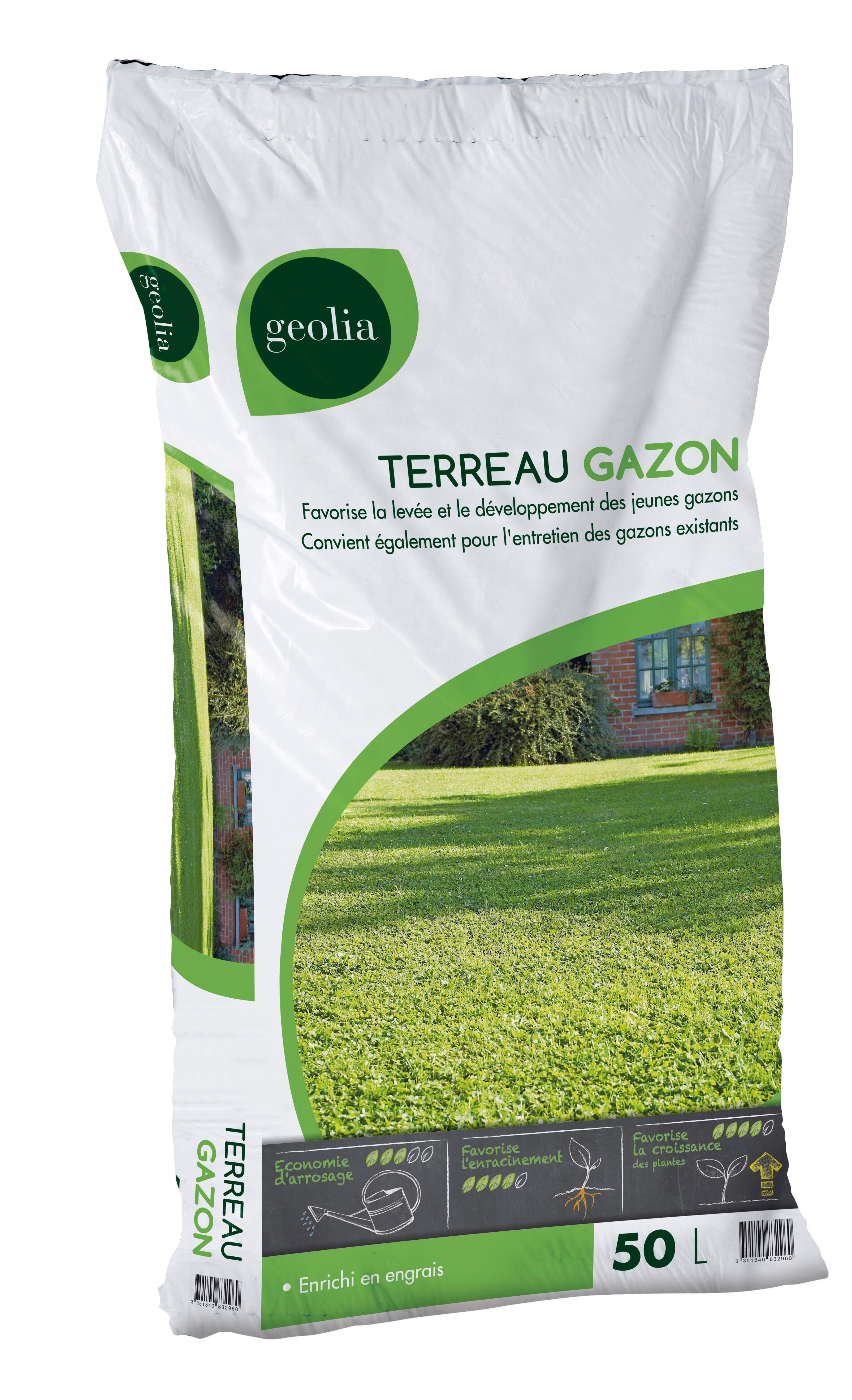 Terreau gazon GEOLIA, 50 l | Leroy Merlin