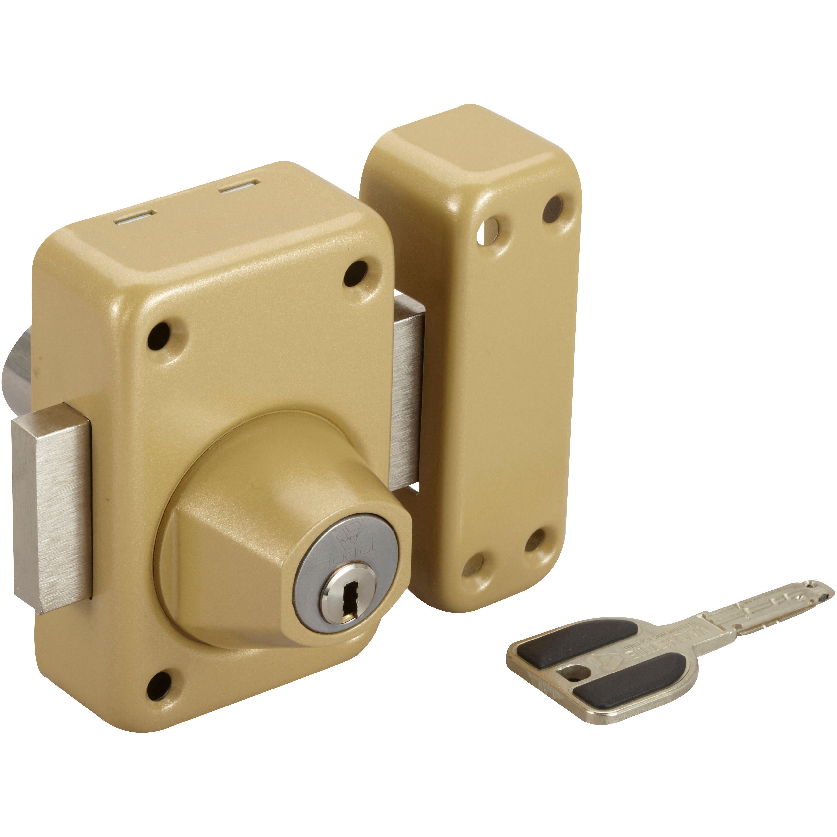 Verrou double cylindre, 45 mm, VACHETTE radial nt | Leroy Merlin