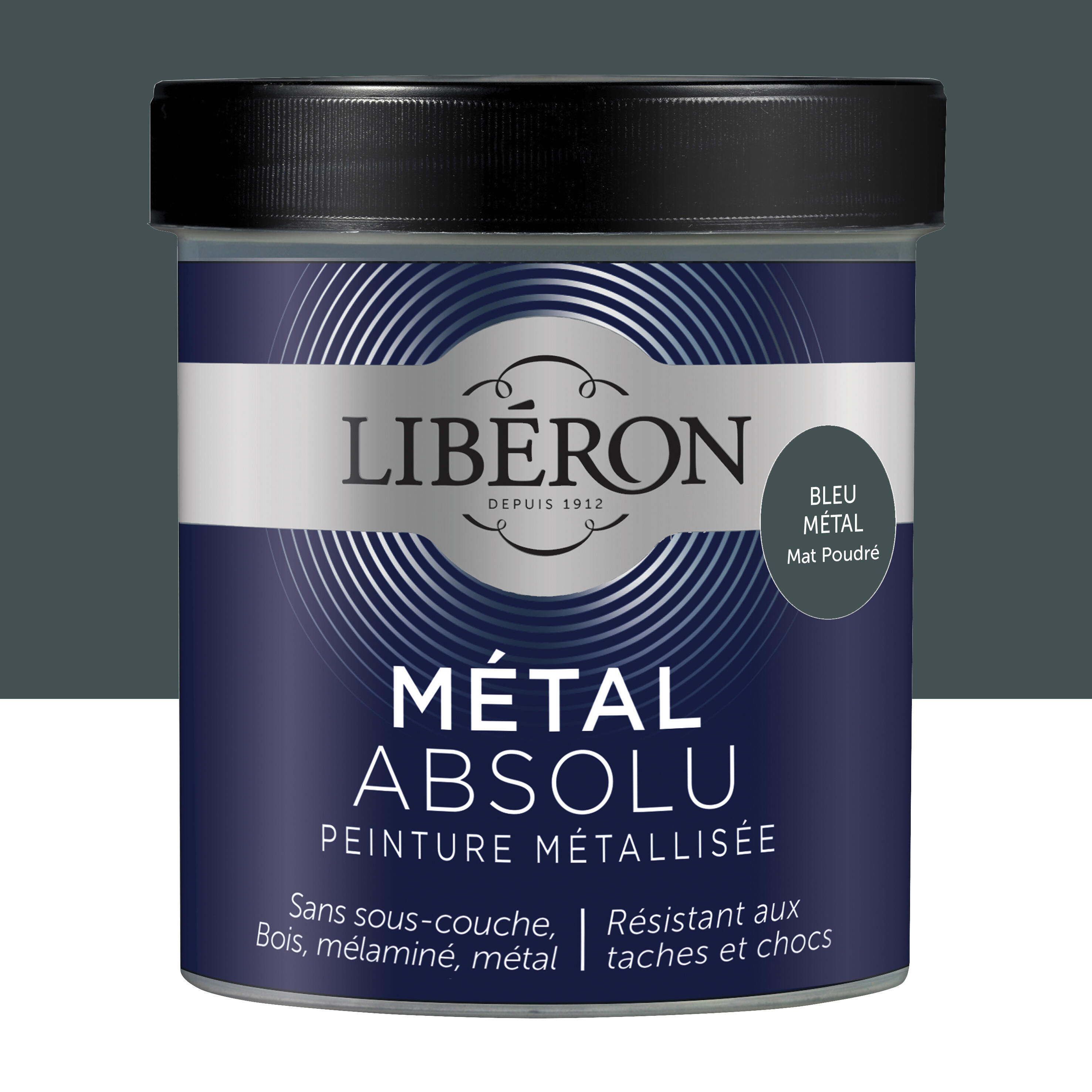Peinture meuble et boiserie Métal absolu LIBÉRON bleu métal mat 0.5 l ...