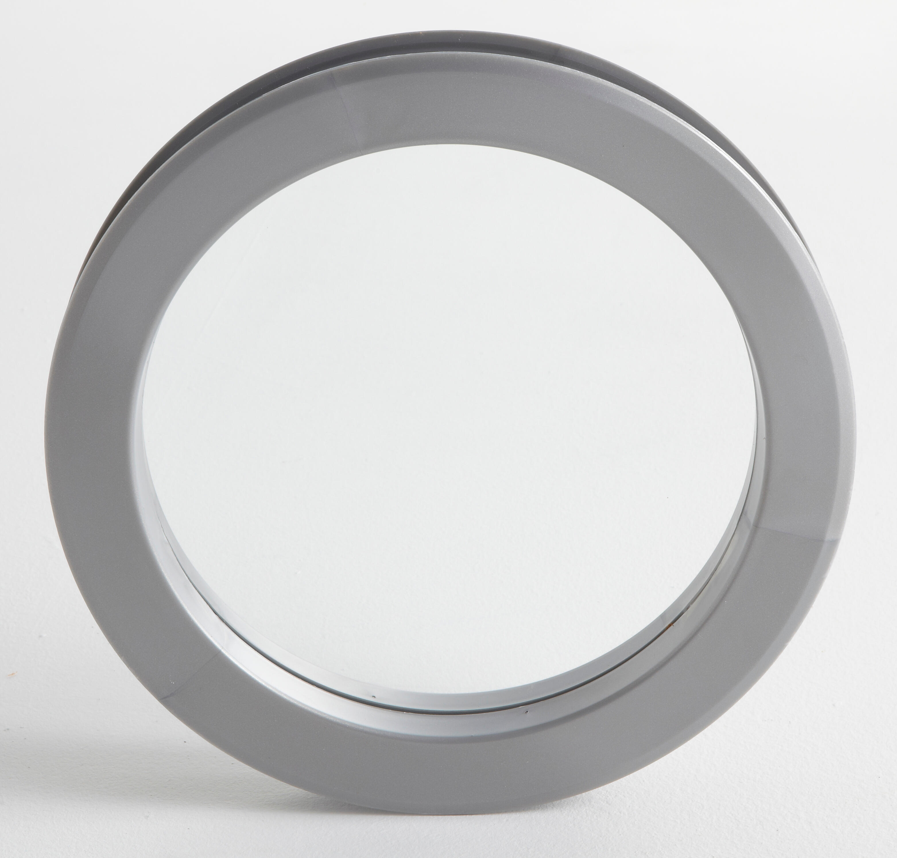 Hublot de porte en pvc rond gris métal 33 cm | Leroy Merlin