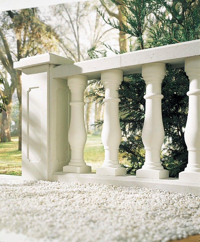Balustre Monaco en béton blanc, l.13 x H.60 x P.13 cm | Leroy Merlin