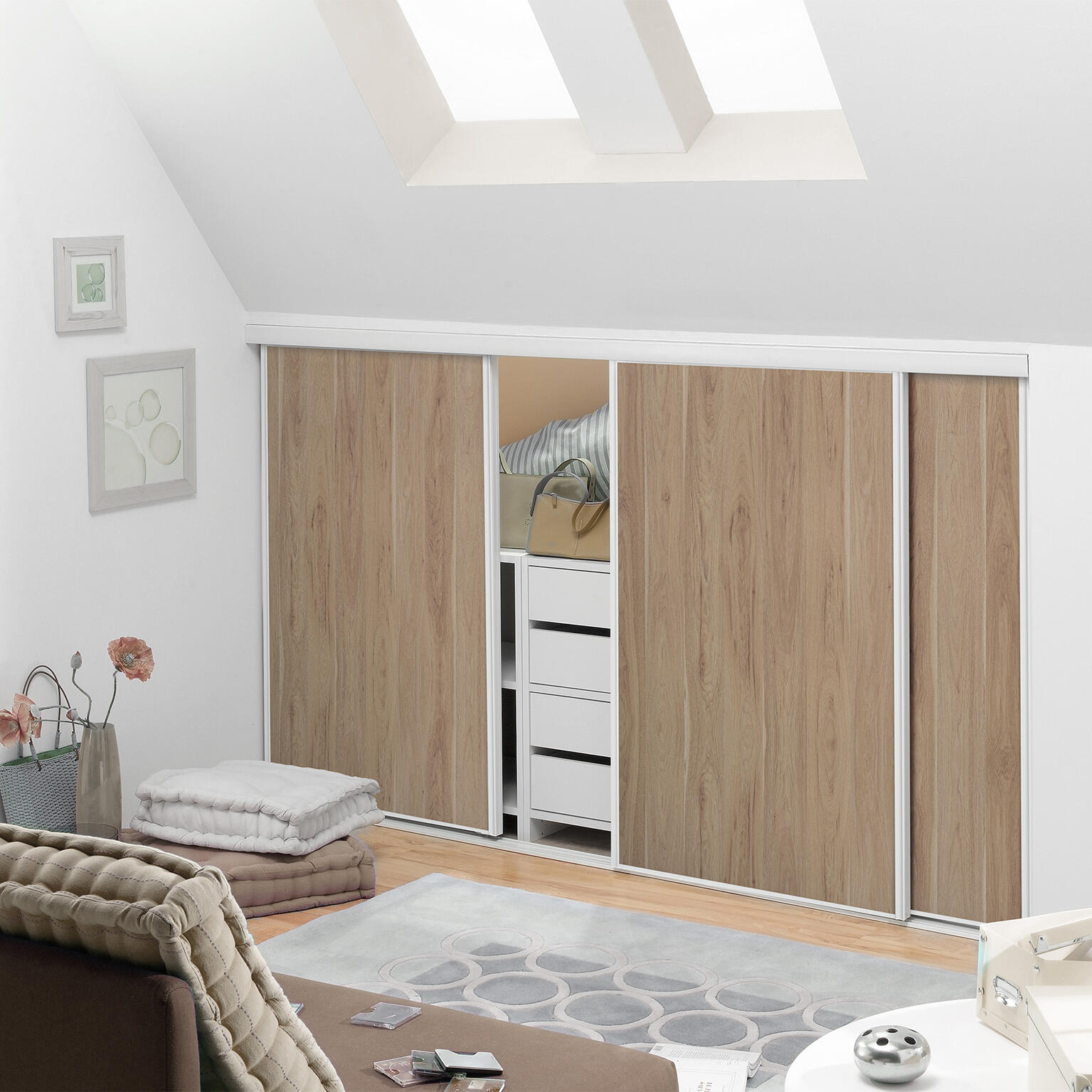 Portes de placard coulissantes Dakota, 3 portes, l284xH120cm | Leroy Merlin