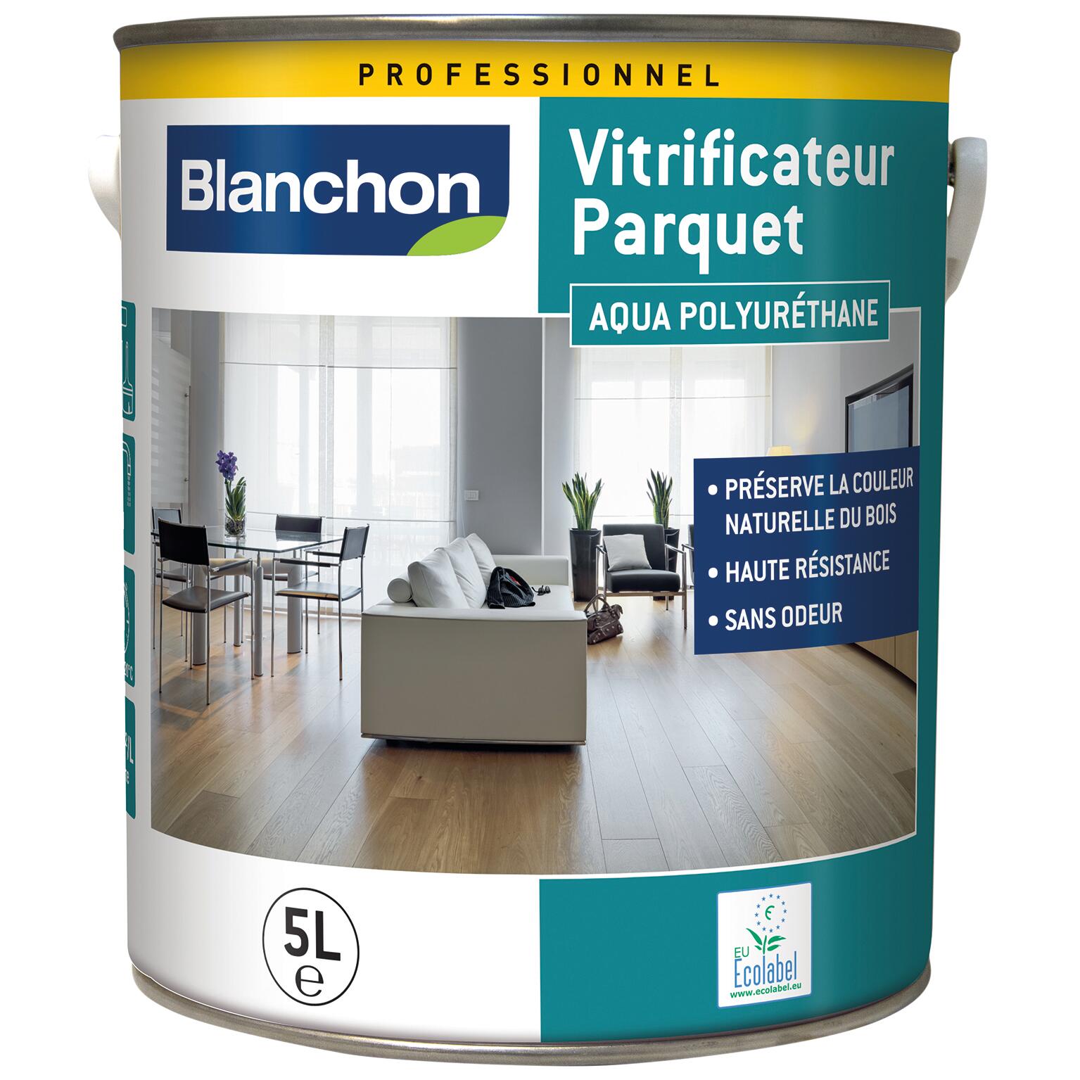Vitrificateur parquet Professionnel aqua BLANCHON, incolore mat 5L ...