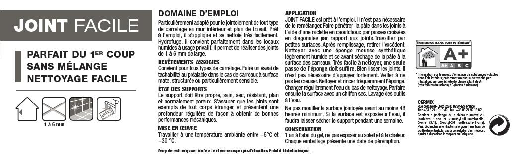 Joint facile pâte carrelage CERMIX terracotta 0.75KG | Leroy Merlin