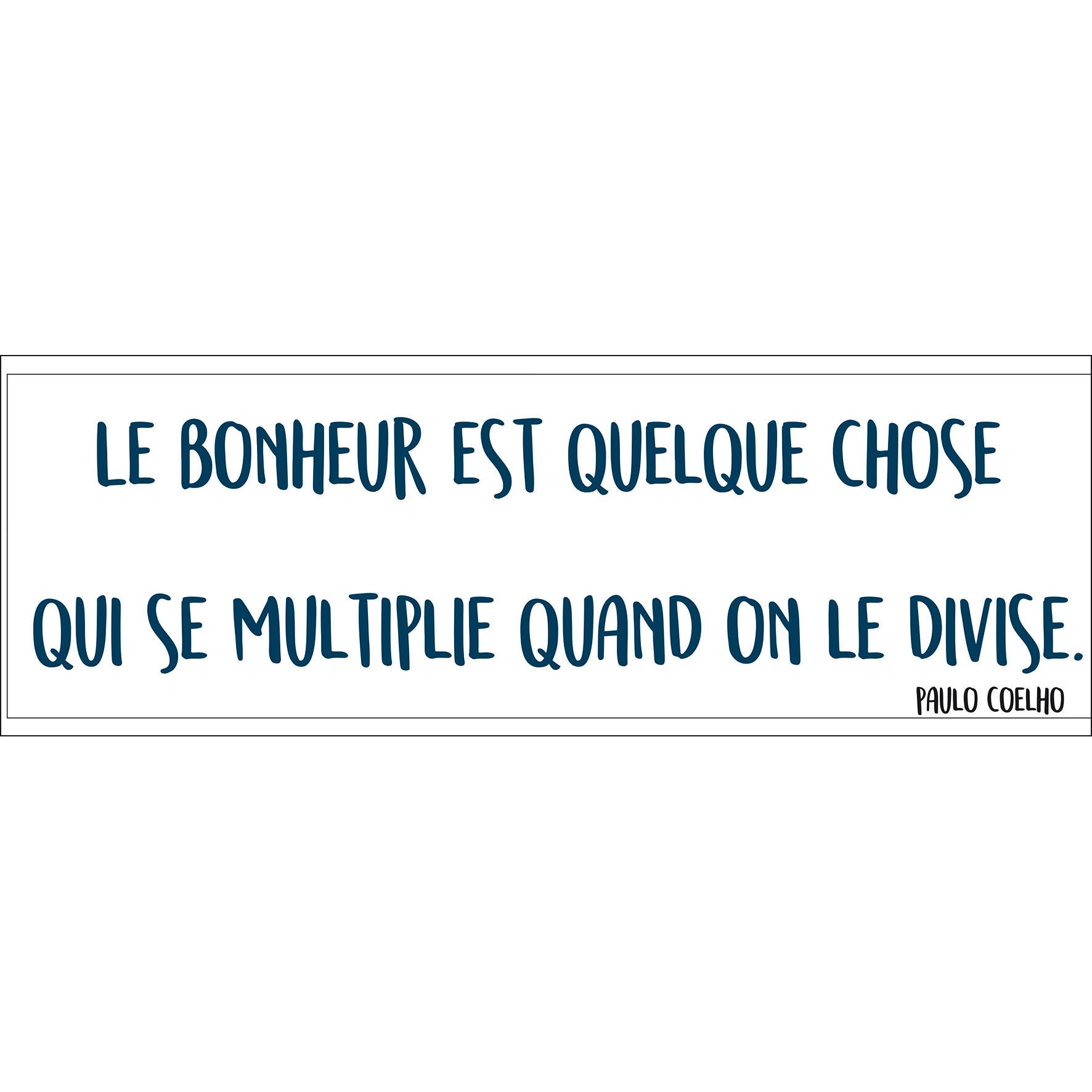 Sticker décoratif STICKER DECO 24X68CM PAULO COELHO, 24 cm x 68 cm ...