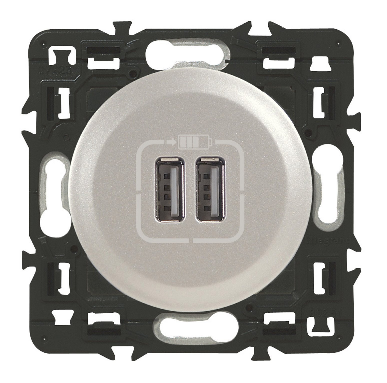 Prise chargeur double usb, à assembler, LEGRAND Céliane, titane | Leroy ...