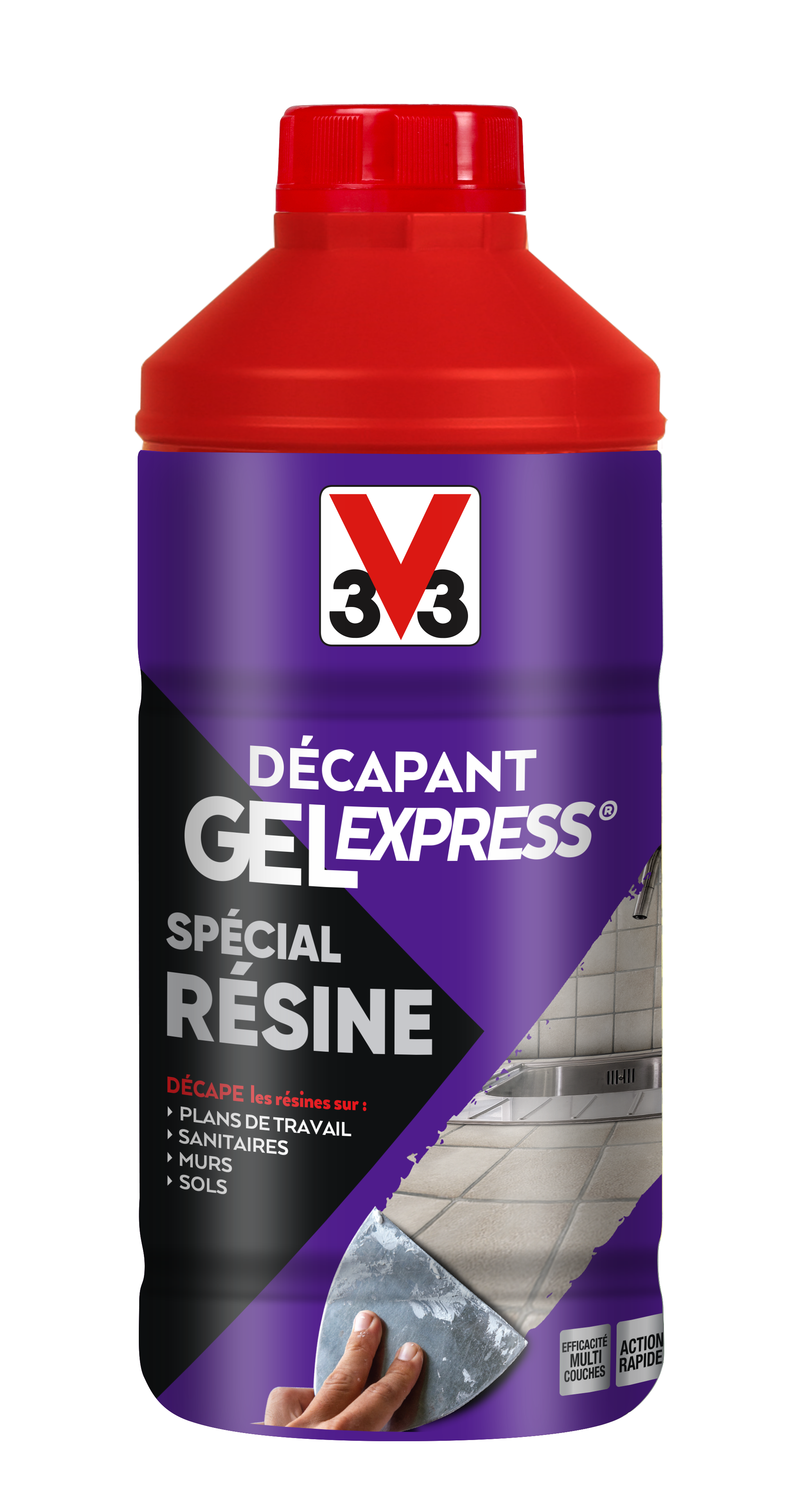 Décapant multisupport V33 Gel express spécial résine 1 l | Leroy Merlin