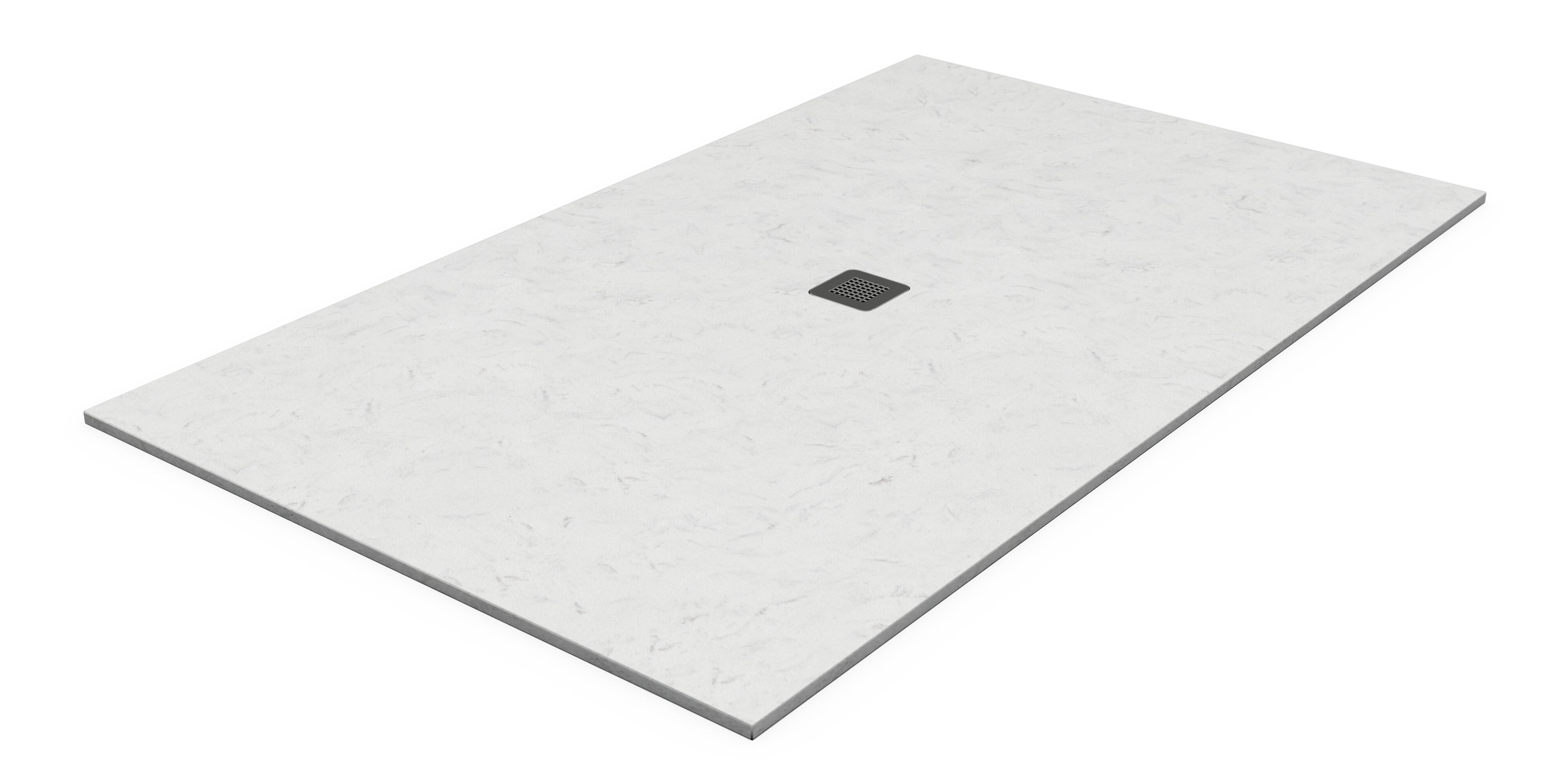 Receveur de douche, pierre reconstituée, calacatta blc marbré, L.180xl ...