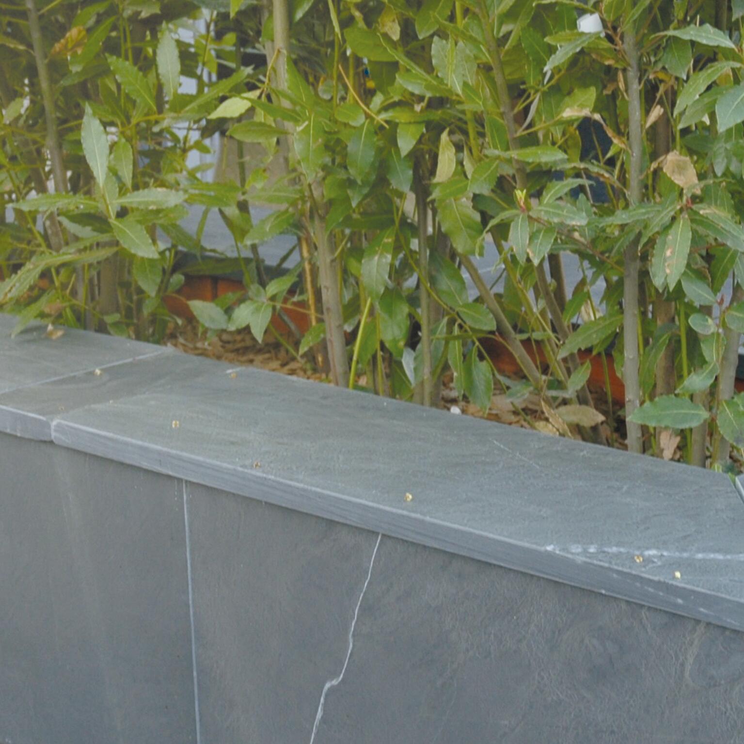 Couvre-mur plat Filta ardoise lisse gris, L.100 x l.30 x Ep.3 cm ...