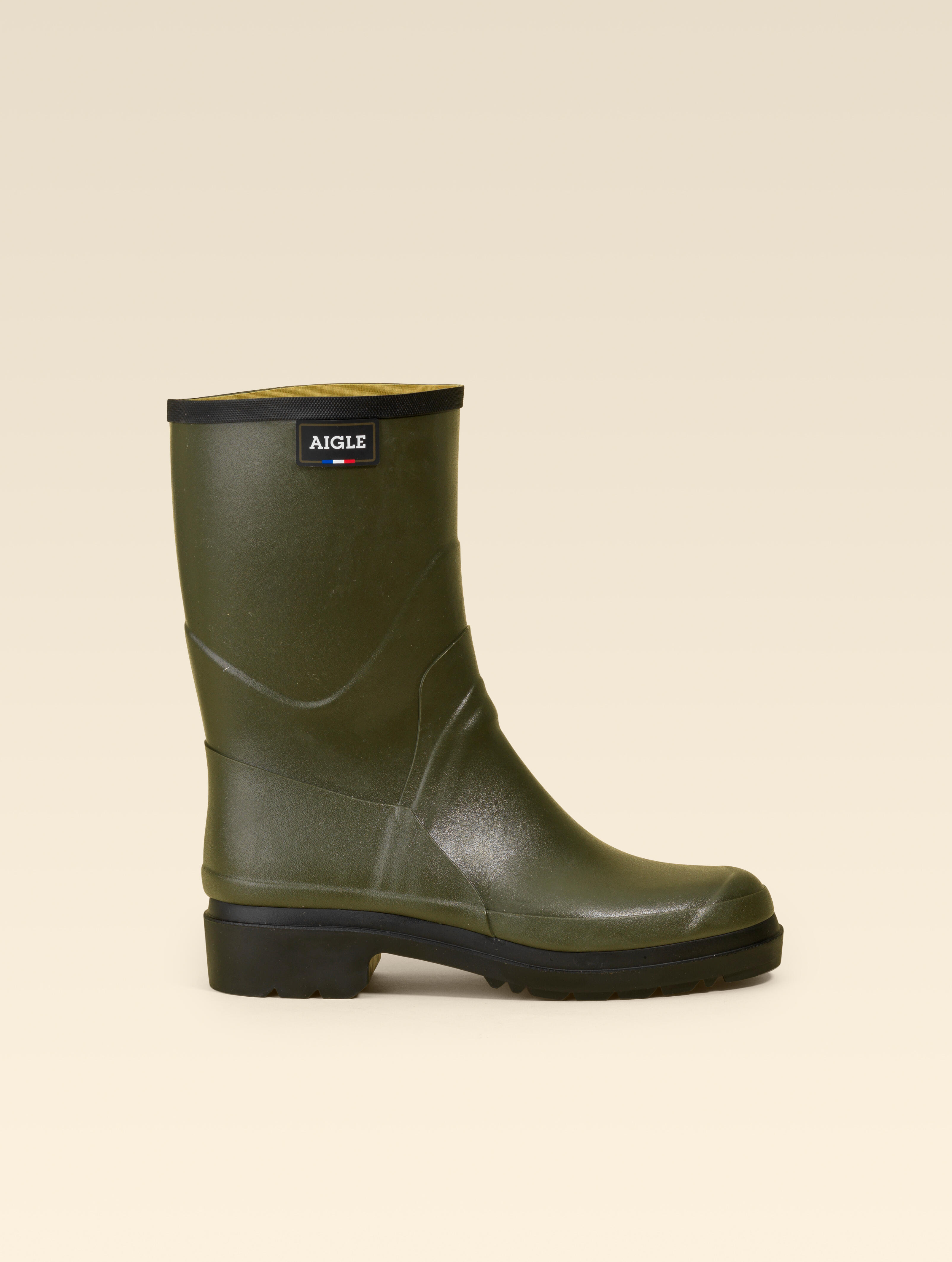 Demi-botte Caoutchouc AIGLE Bison, kaki, taille 47 | Leroy Merlin