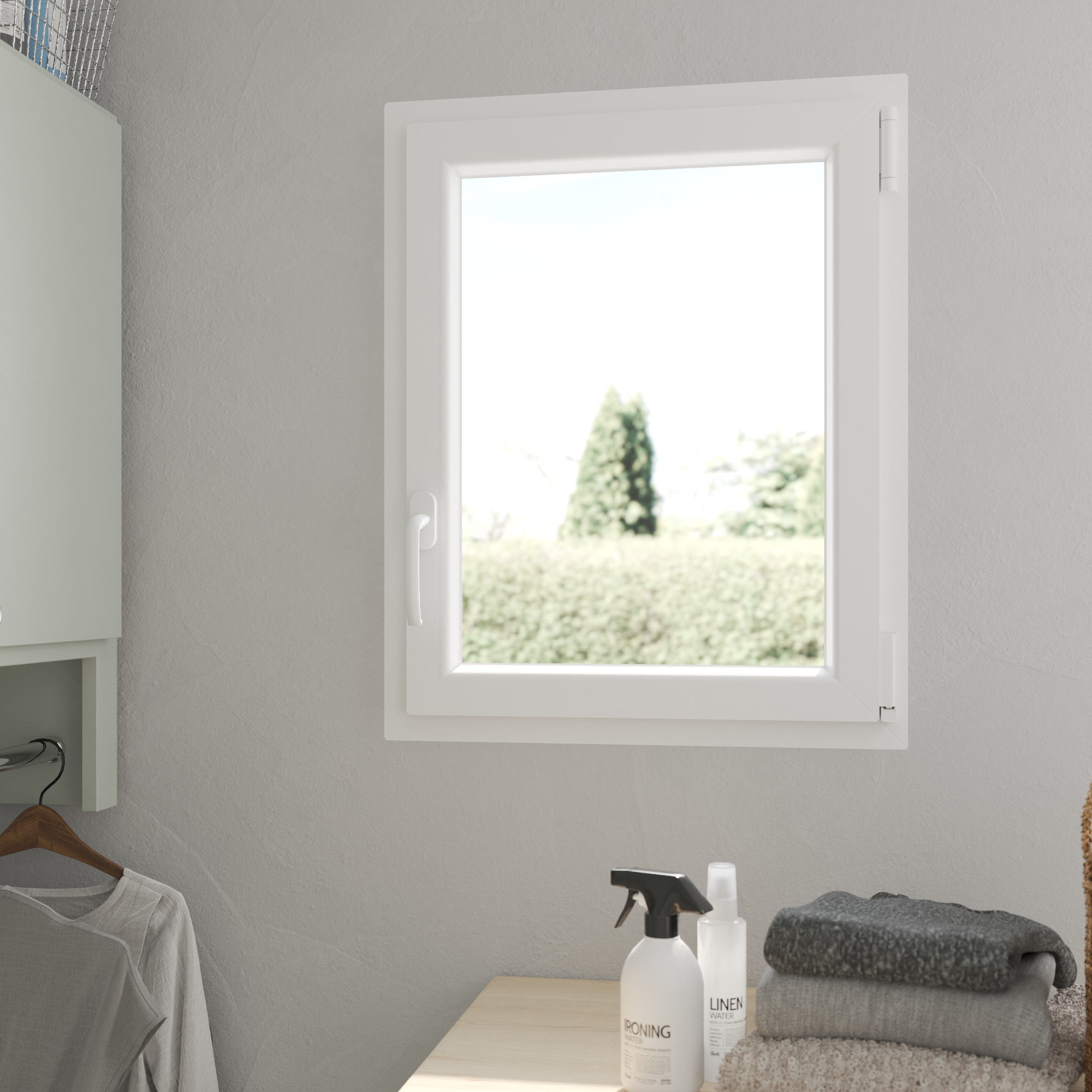 Fenêtre oscillo-battant PVC Essentiel H.75xl.60cm 1 vantail tirant D ...