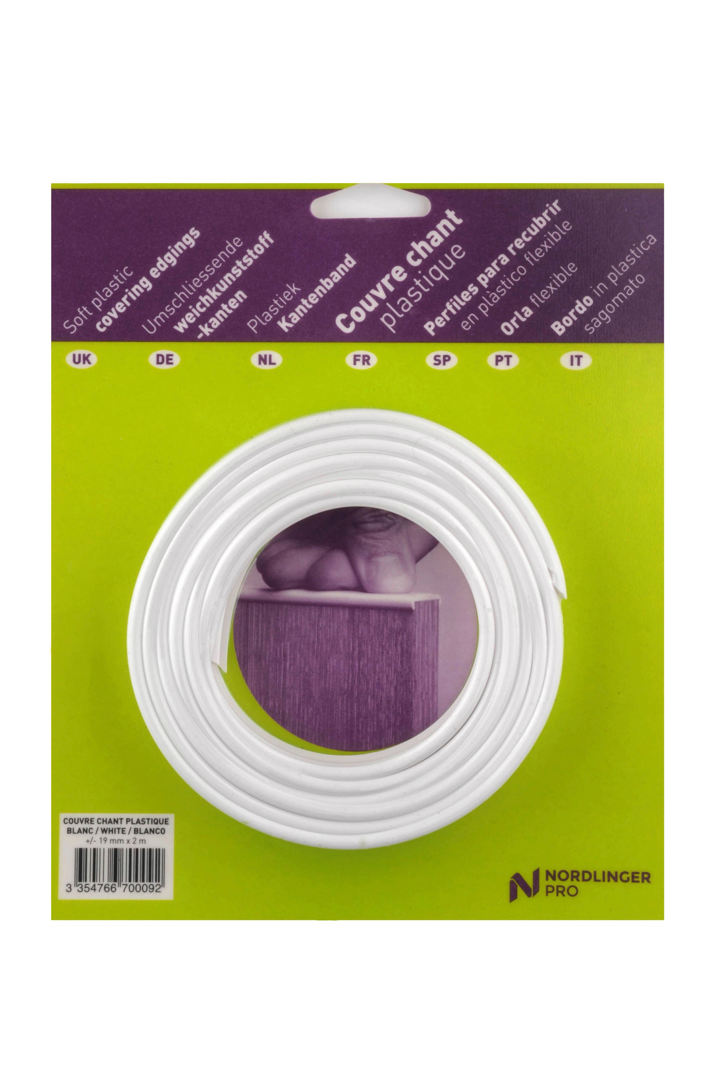 Bande de chant sans coller blanc NORDLINGER L.200 x l.1.9 cm | Leroy Merlin