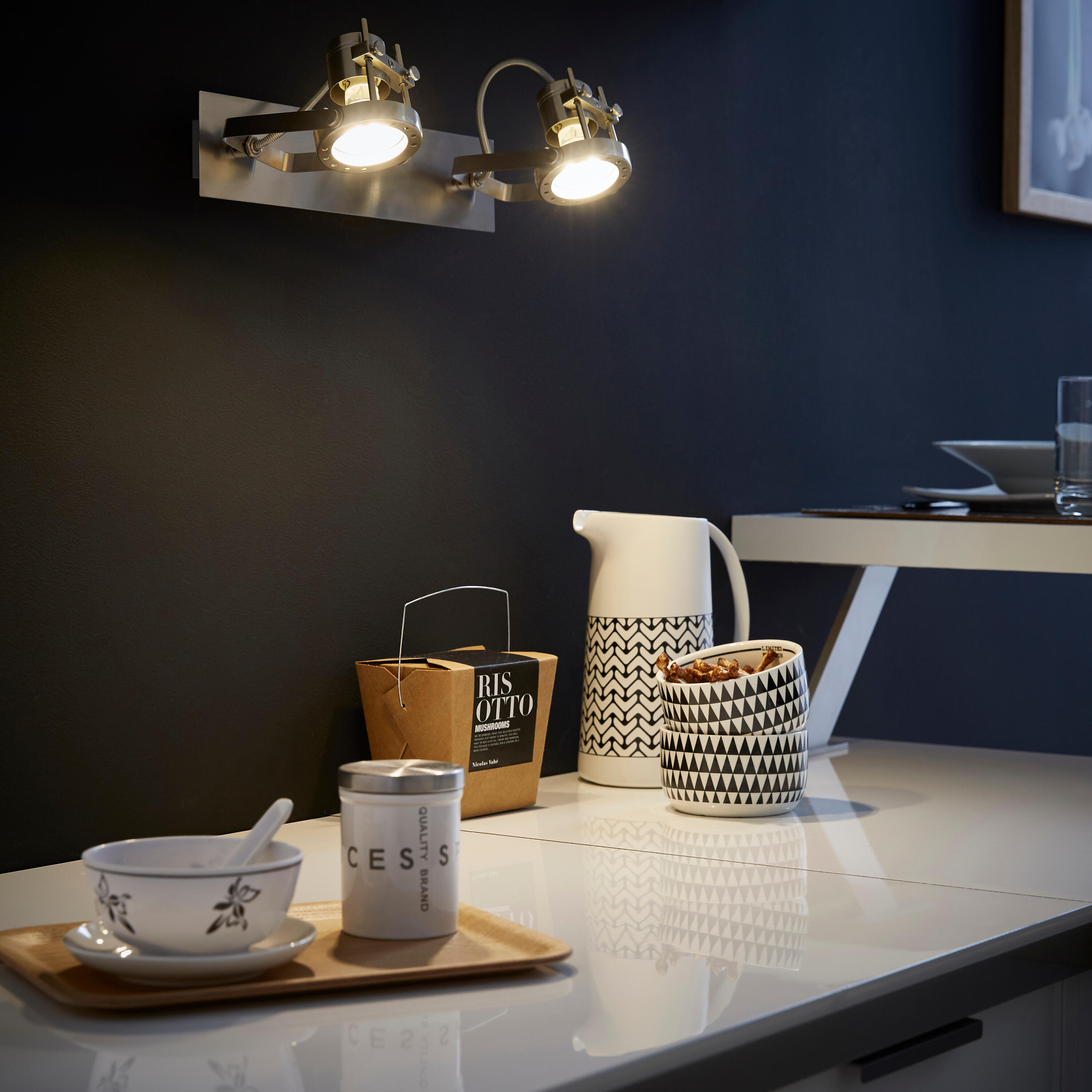 Faretto decorativo senza fonte luminosa TECHNIC NEW CROMO SATINATO in ...