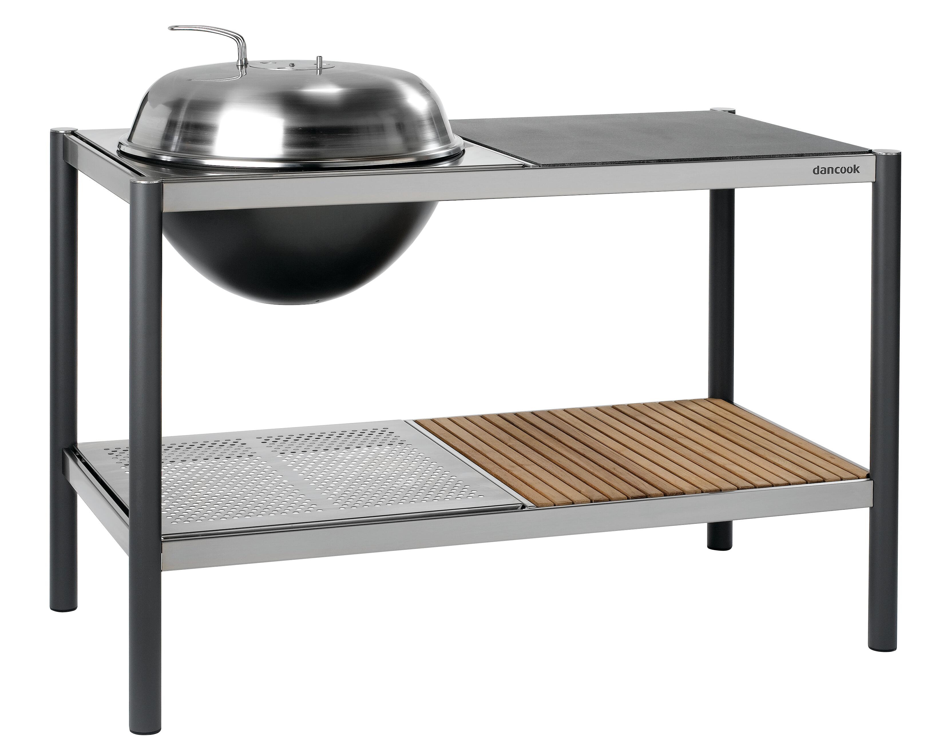 Barbecue charbon de bois DANCOOK Dancook 1501, Inox et gris acier ...