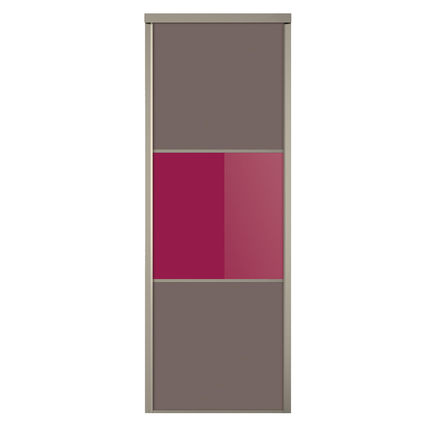 Porte de placard coulissant sur-mesure KAZED Krome 1 (traverses ...
