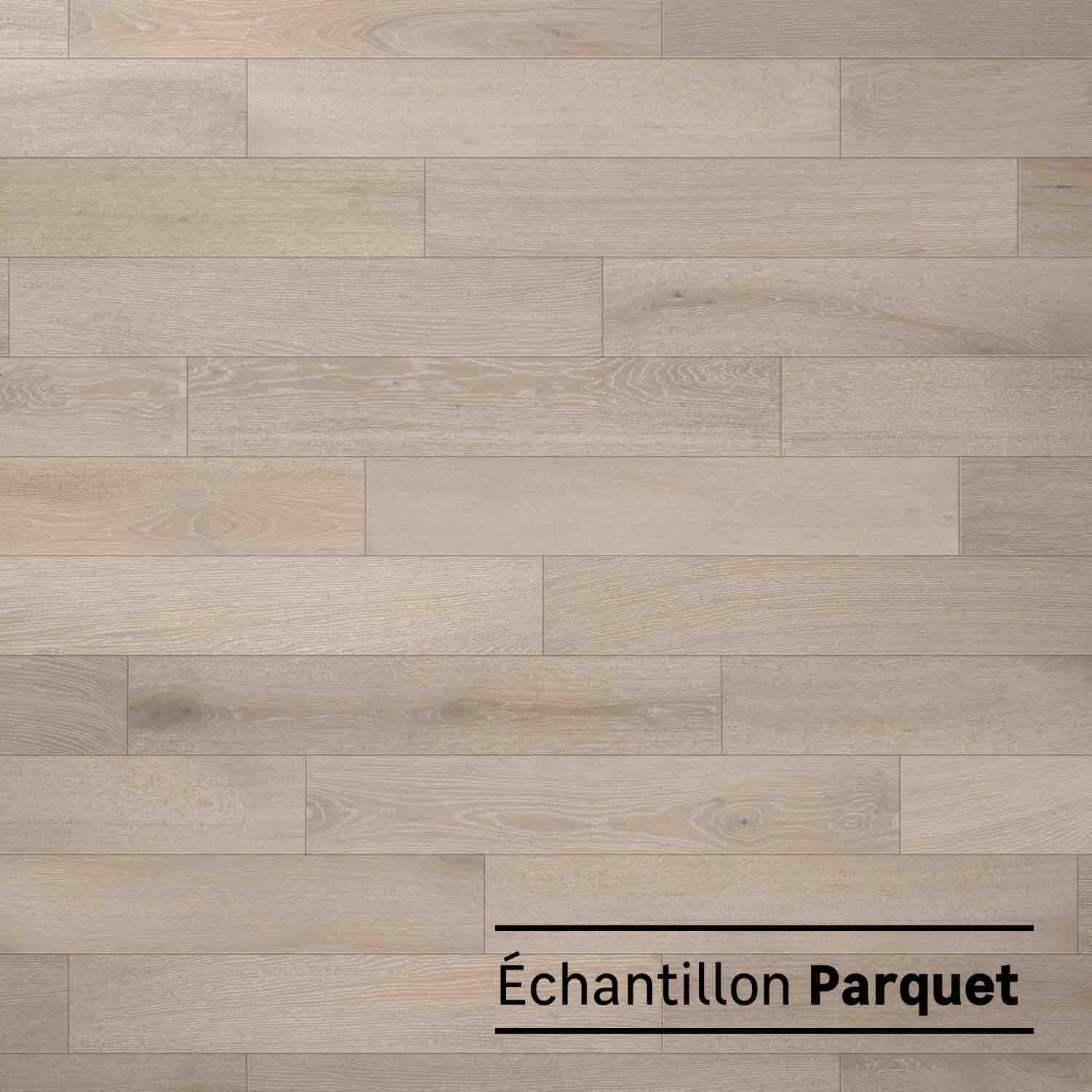 Echantillon Parquet forte chêne cérusé gris vitrifié XL | Leroy Merlin
