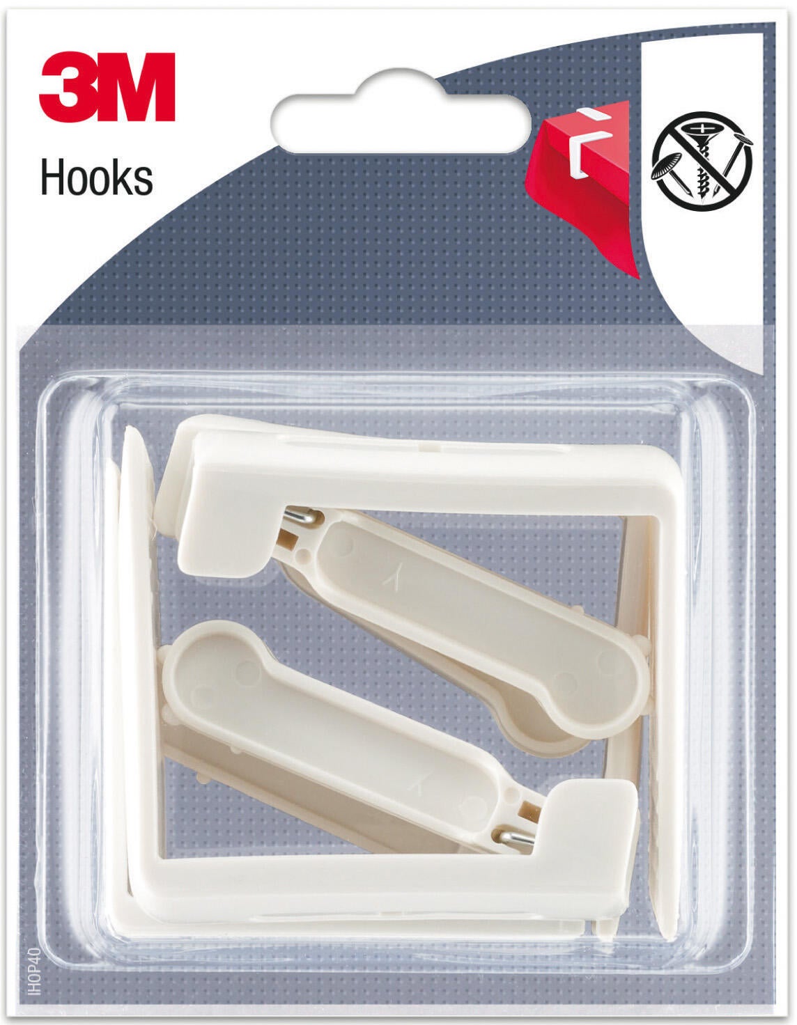 Lot de 4 crochets à clipser 3M, blanc | Leroy Merlin