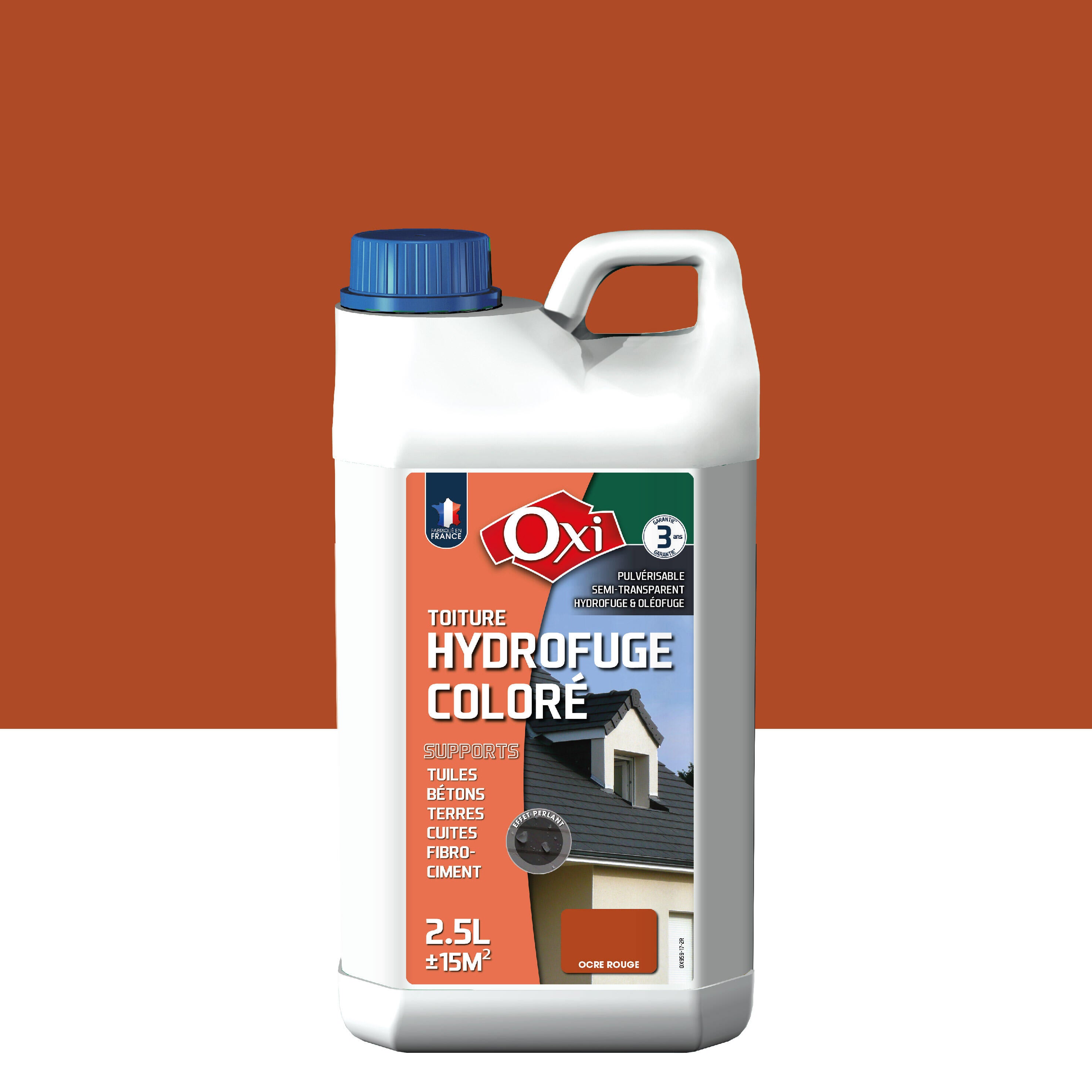 Revêtement d'étanchéité toiture toiture, OXYTOL Hydrofuge ocre rouge 2. ...