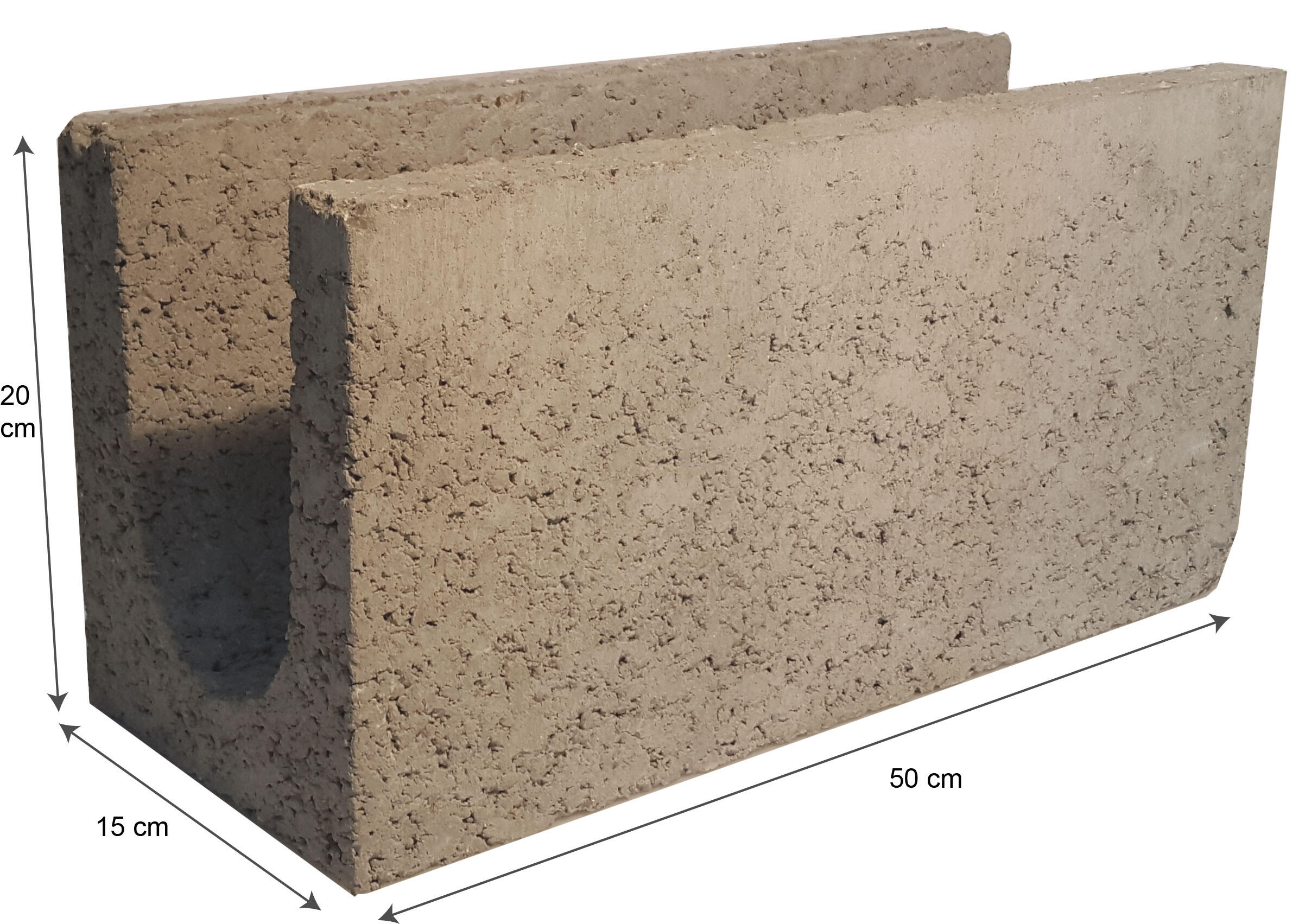 Parpaing chainage horizontal, L.50 x l.15 x H.20 cm | Leroy Merlin
