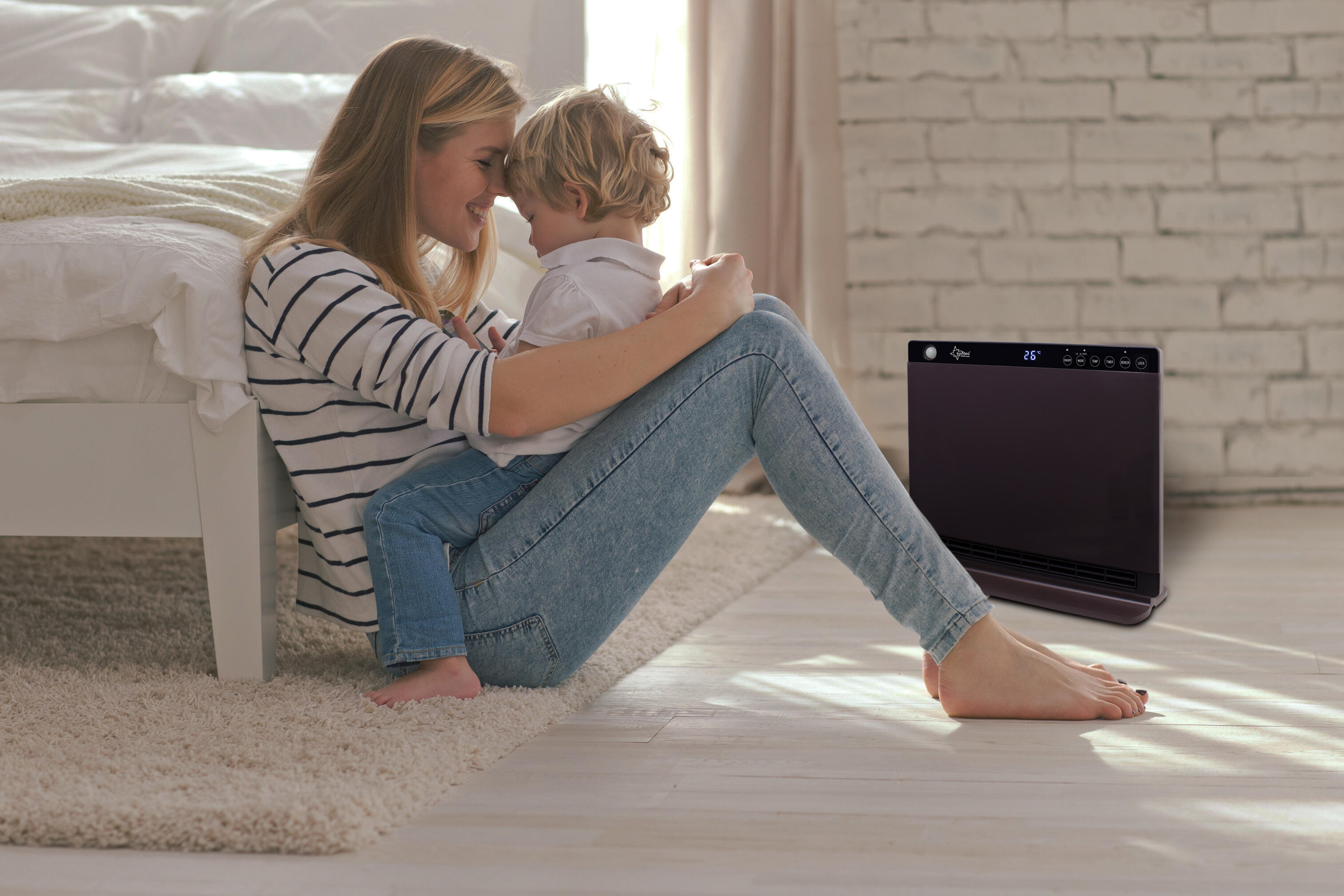 Soufflant céramique mobile électrique SUNTEC Heat screen 1800 W | Leroy ...