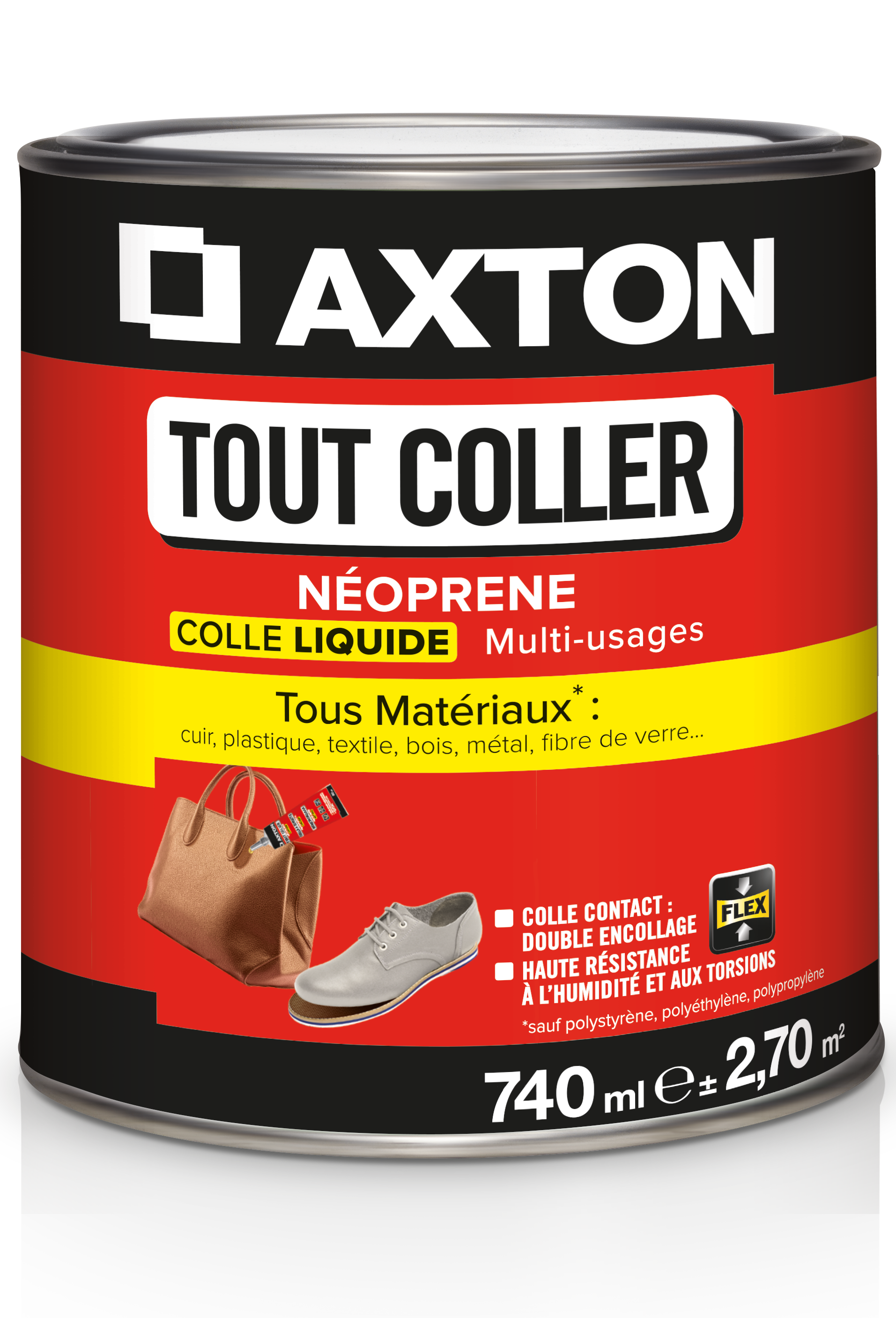Colle d'assemblage néoprène Tout coller liquide AXTON, 740ml beige ...