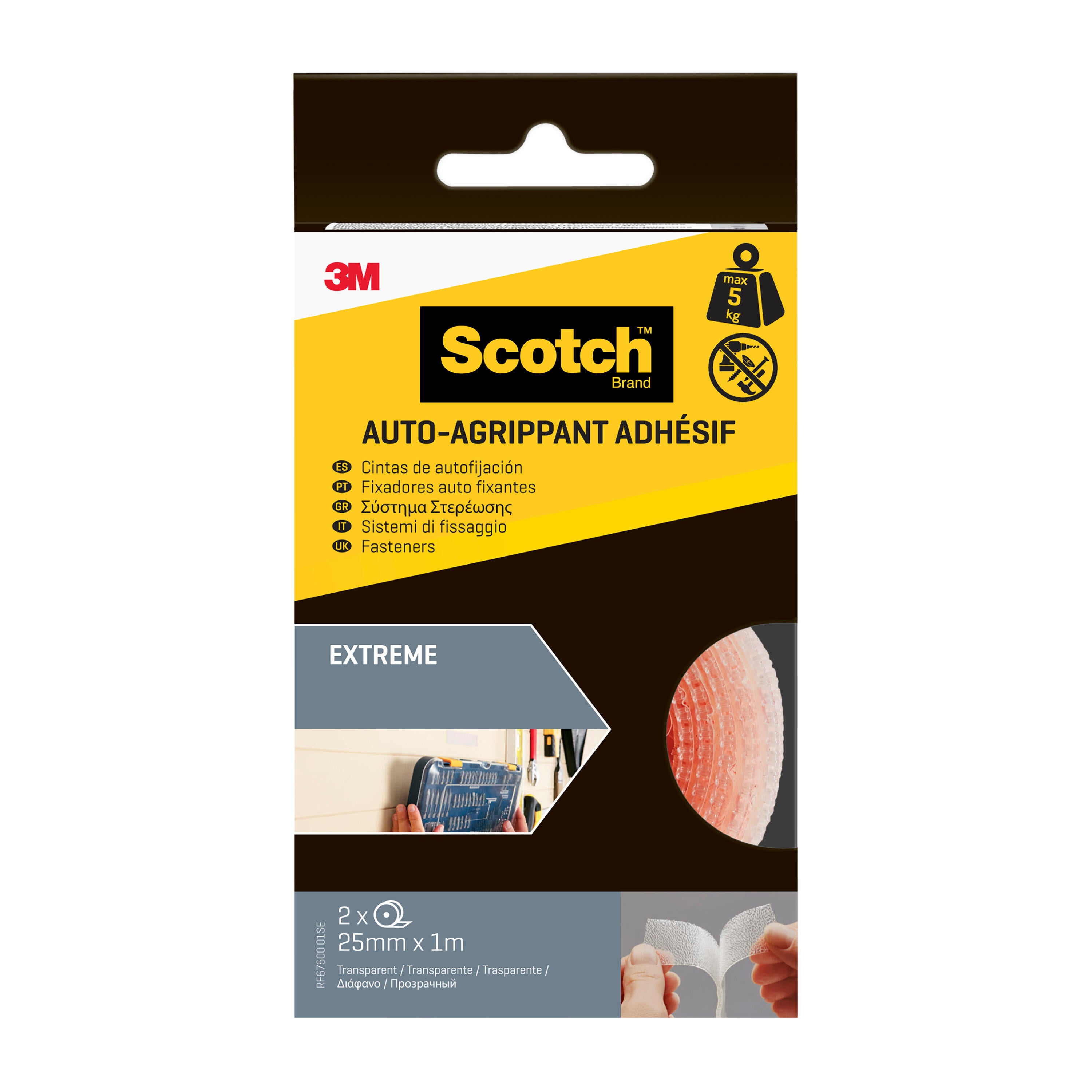 Lot de 2 systèmes de fixation en scratch incolore / transparent SCOTCH ...