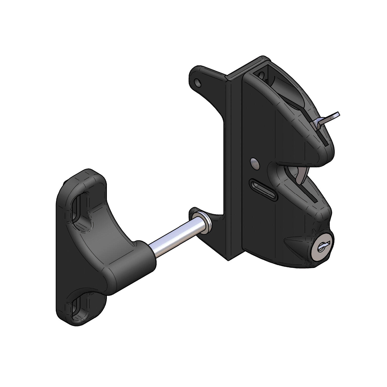 Loquet de portail composite noir, H.110 x L.80 x P.60 mm AFBAT | Leroy ...