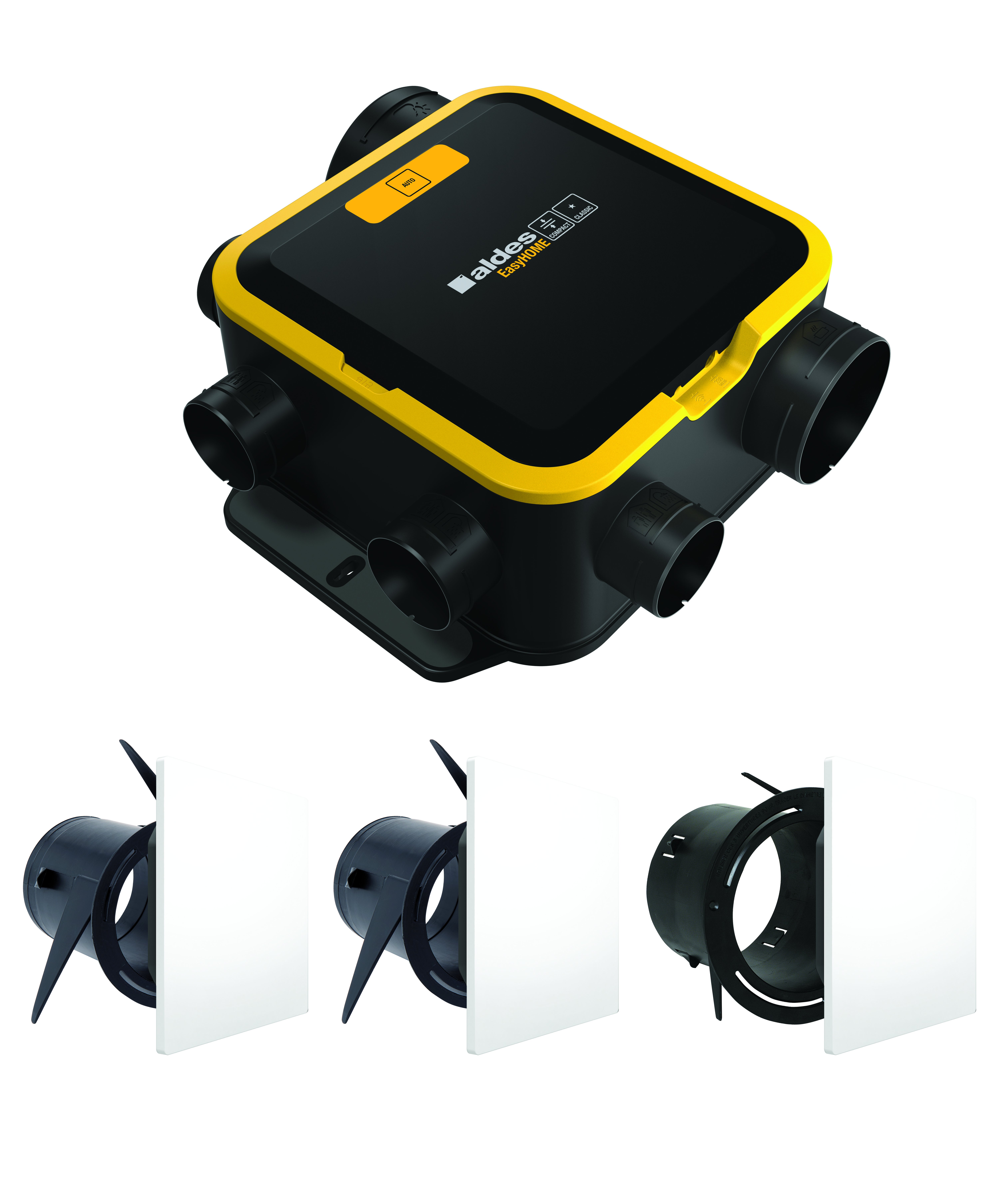 Kit VMC simple flux autoréglable ALDES Easyhome autoréglable compact ...