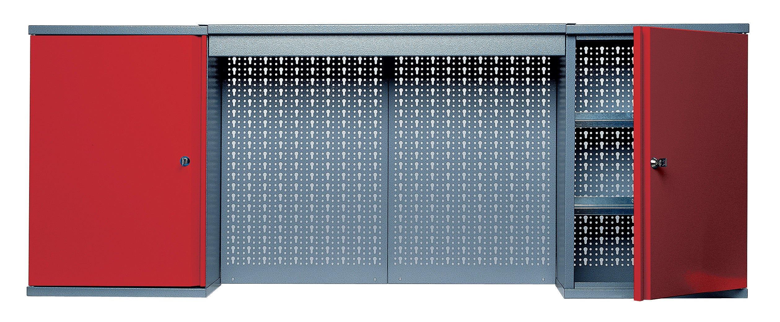 Armoire de rangement en métal rouge KUPPER 160 cm 2 portes | Leroy Merlin