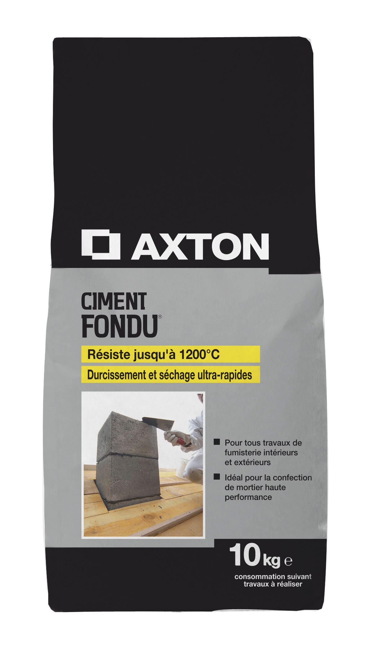 Ciment gris réfractaire CE AXTON, 10 kg | Leroy Merlin