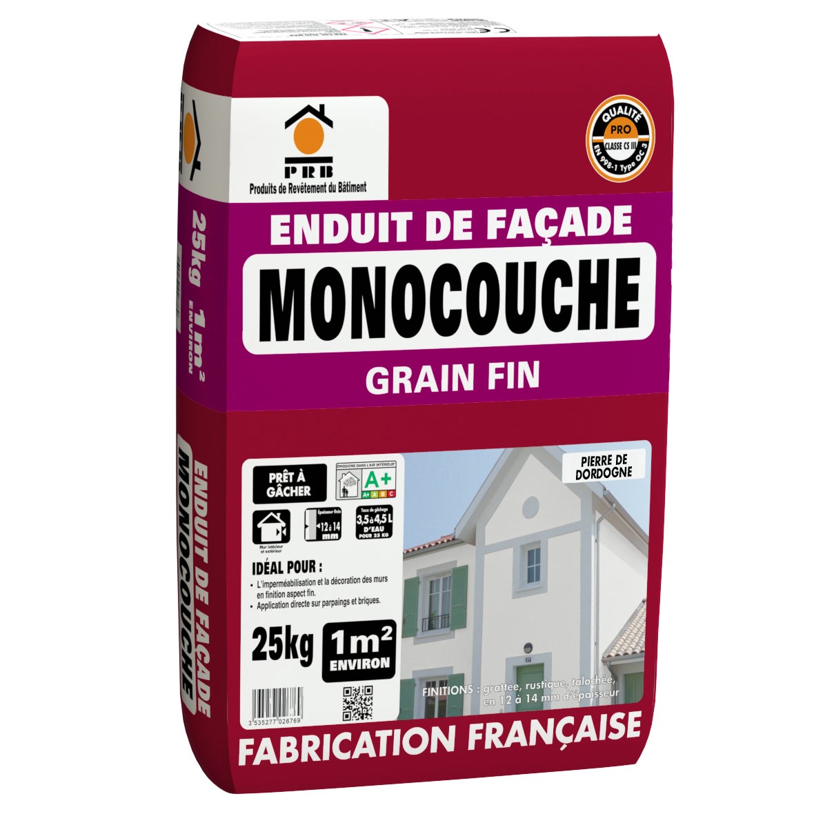 Enduit monocouche ton pierre PRB 25 kg | Leroy Merlin