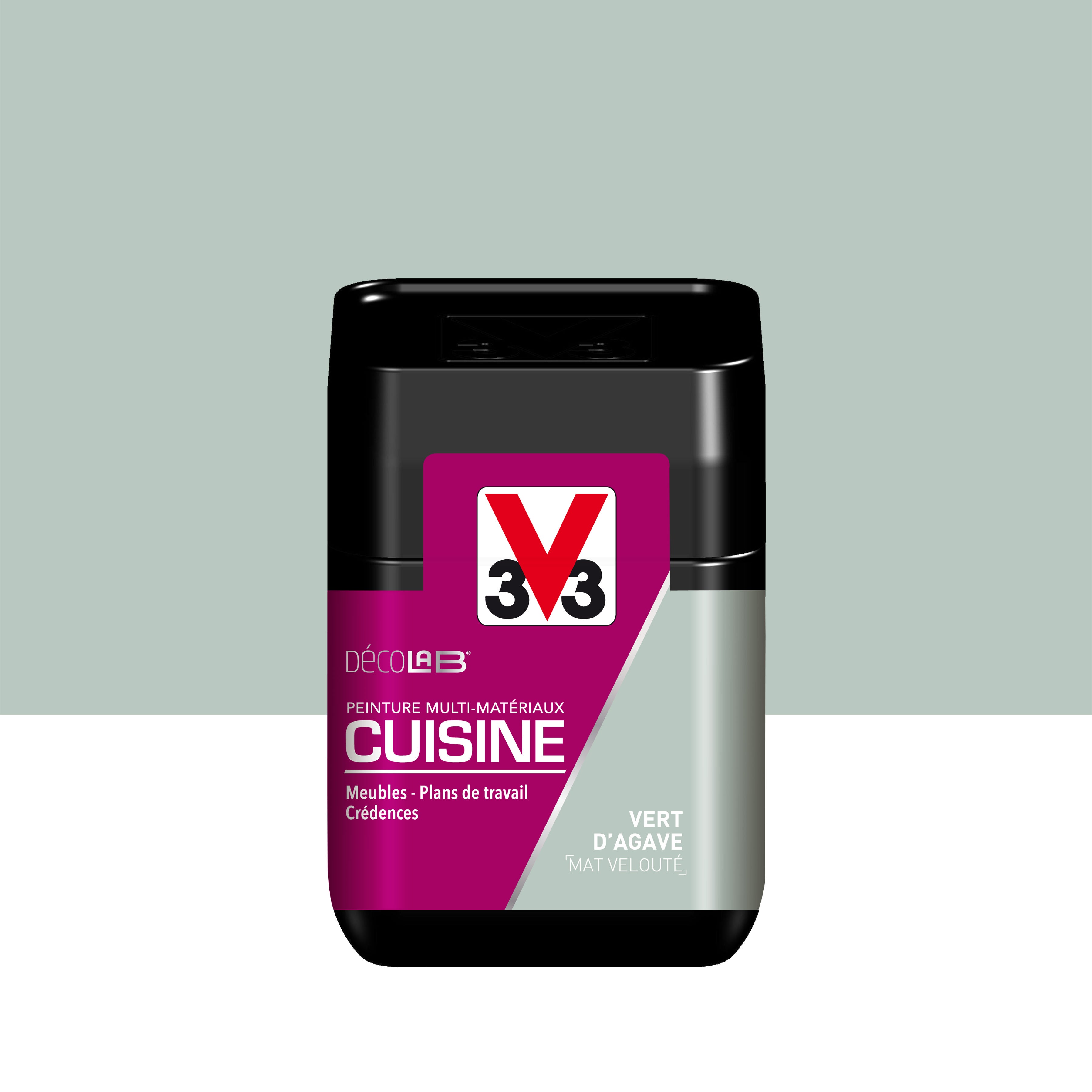 Peinture meuble, crédence vert d'agave mat V33 Rénovation perfection ...